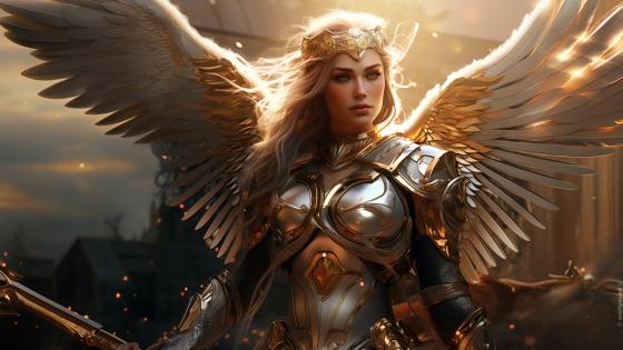 Celestial Guardian of Light and Valor - backiee