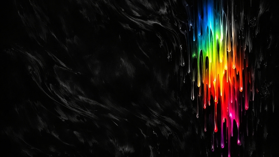 Midnight Lava Swirl Abstract Waves in Deep Neon Tones - backiee