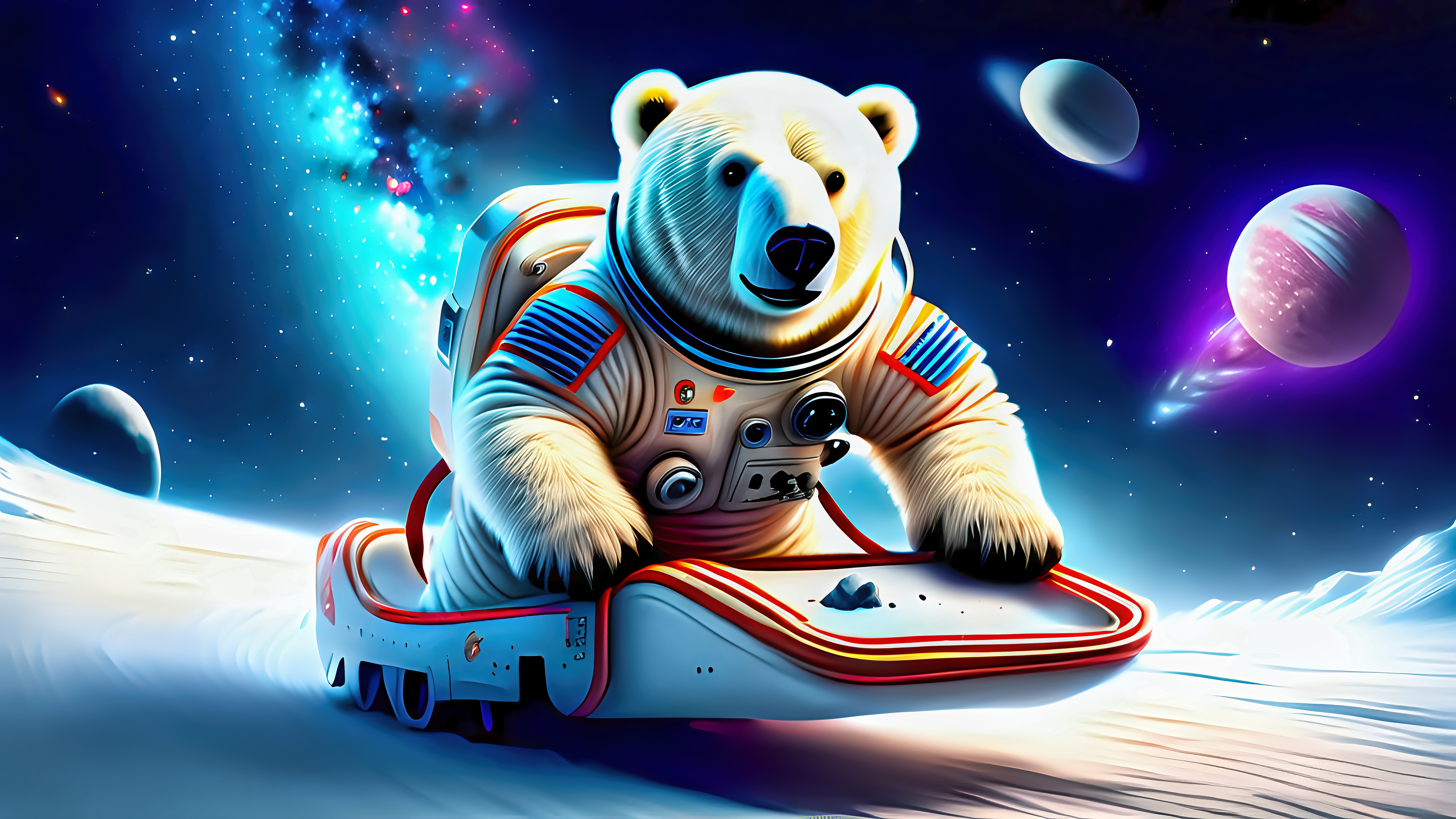 Outer Space Sled Riding - backiee