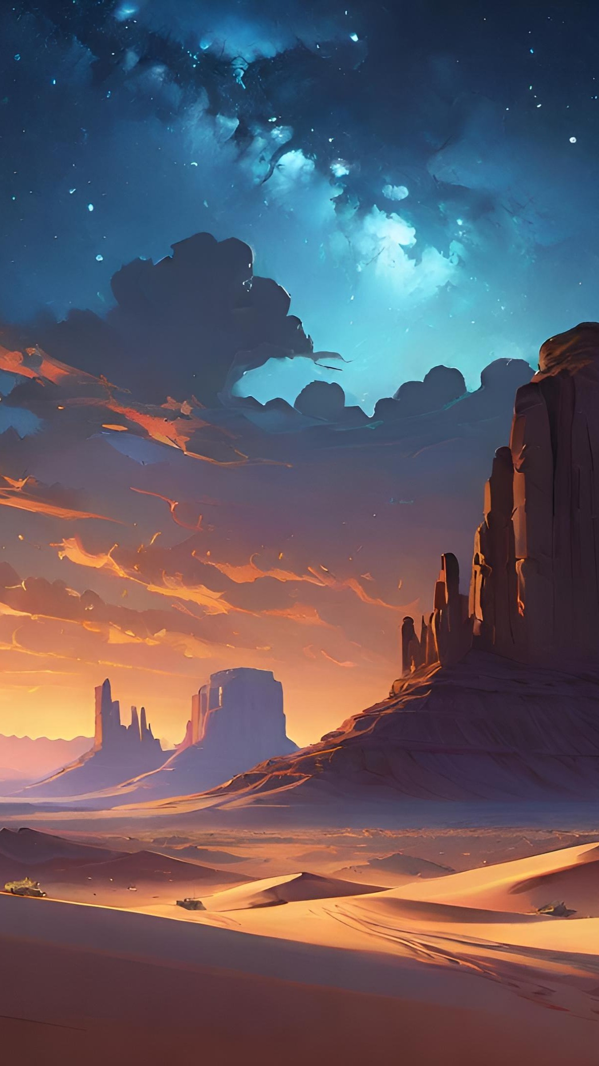 Desert Dusk and Cosmic Dreams - backiee