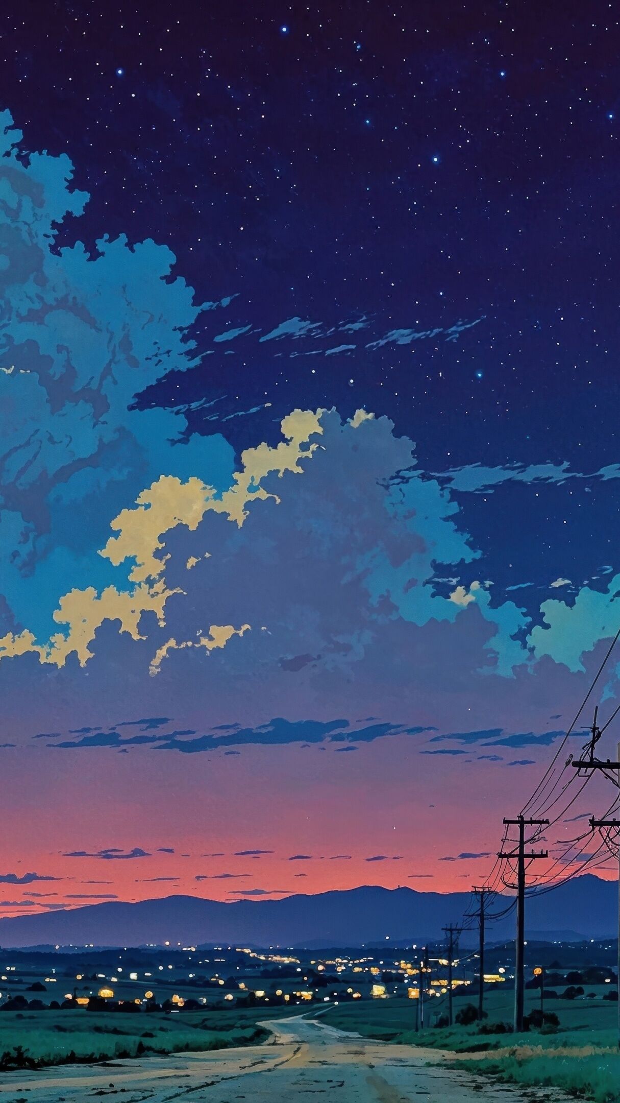 Anime Nightscape Journey - backiee
