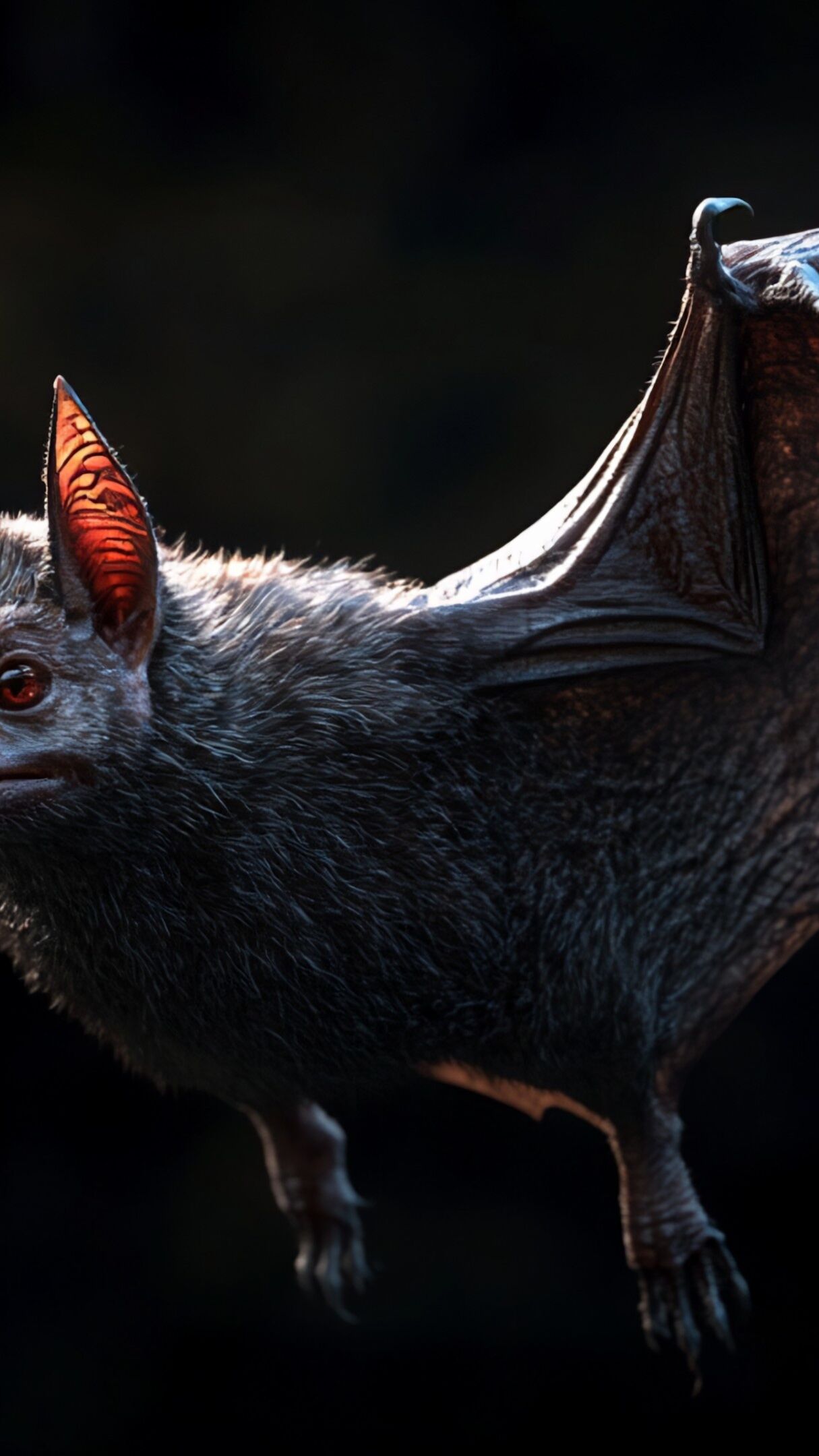 Majestic Evening Flight of a Common Vampire Bat - backiee