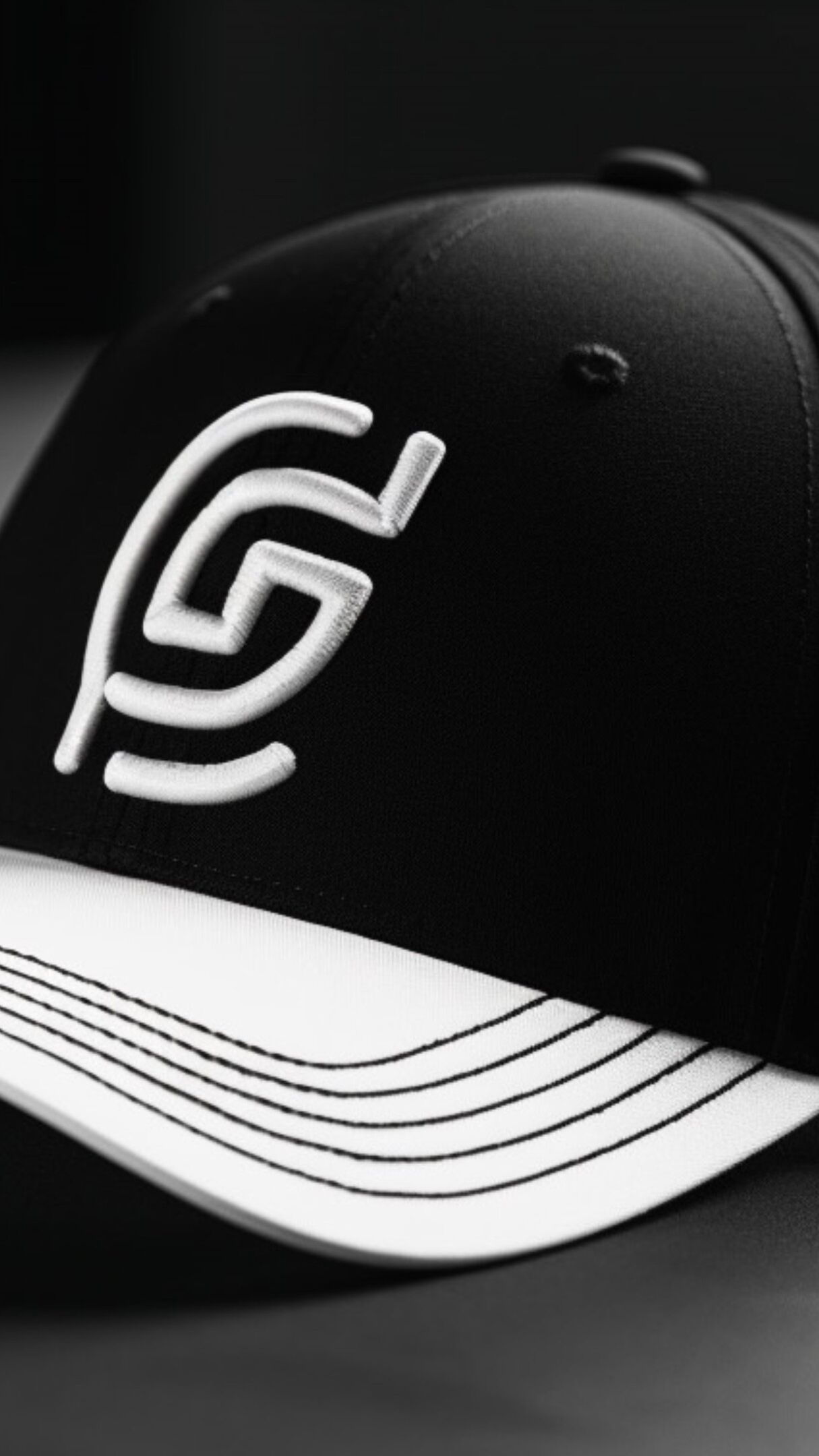 Monochrome Elegance Baseball Cap in 4K - backiee