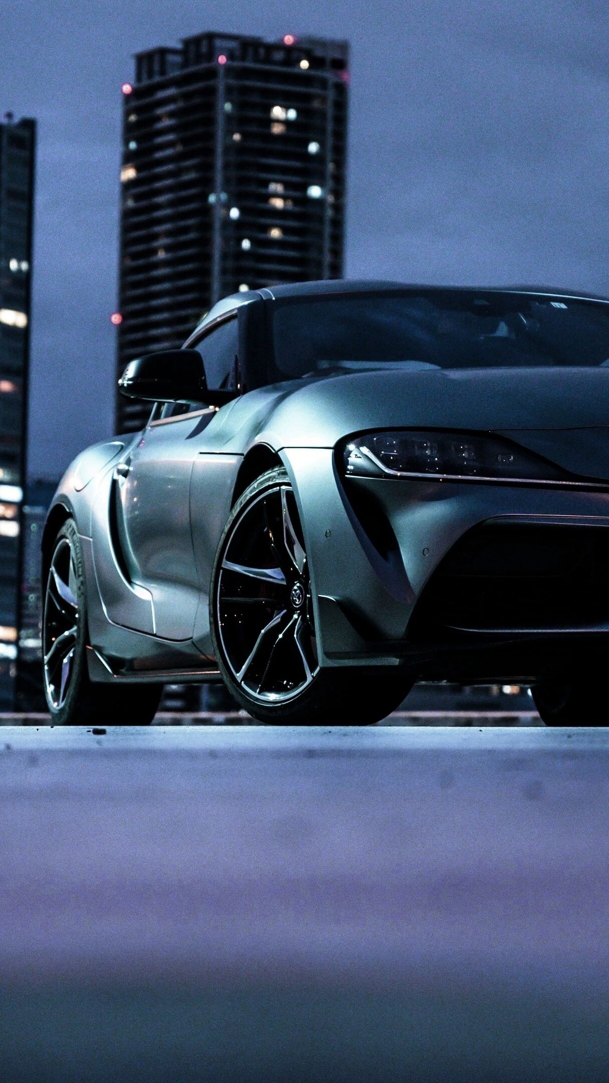Toyota GR Supra at Night in the City - backiee