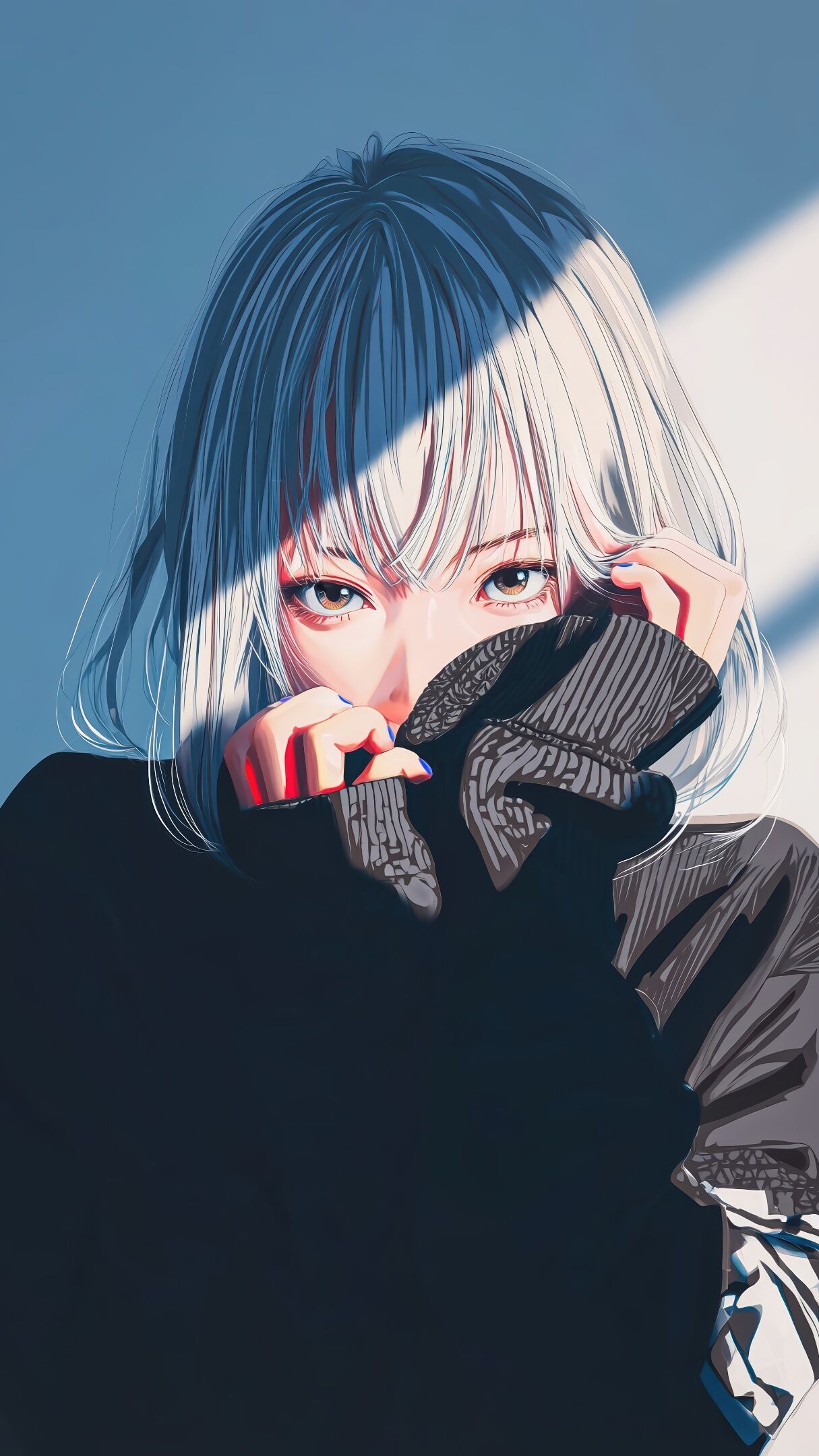 Silver Silhouette in Shadows - backiee