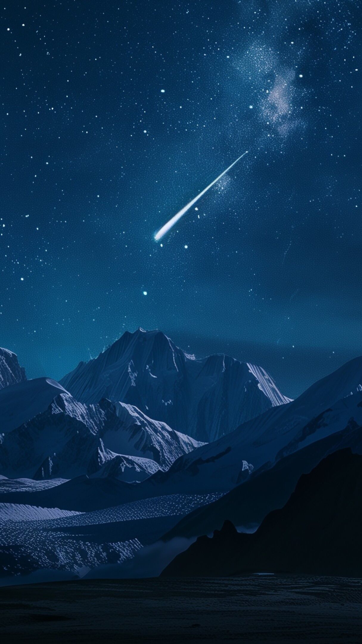 Starry Night over Majestic Mountains - backiee