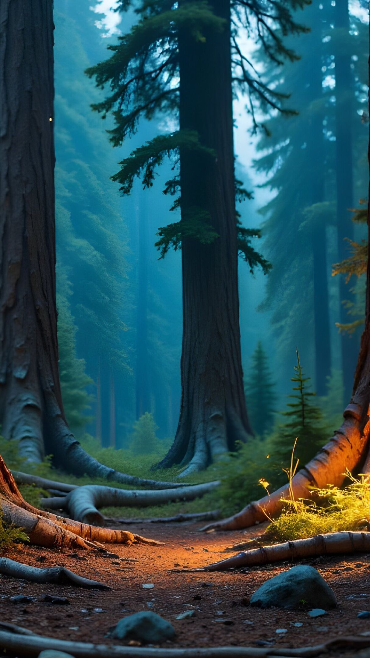 Enchanting Forest Glow in 4K - backiee