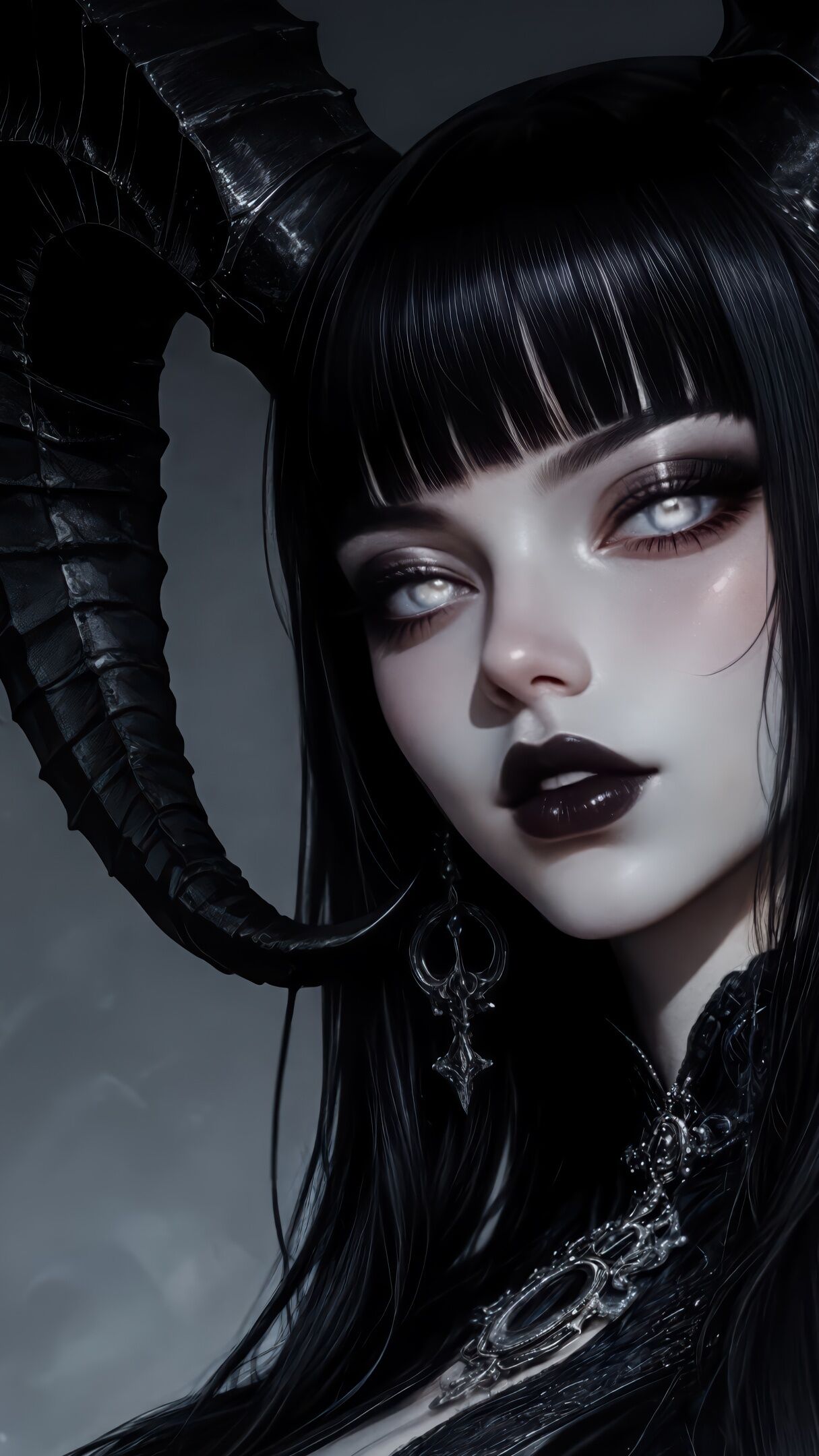 Gothic Enigma The Capricorn Horned Beauty - backiee