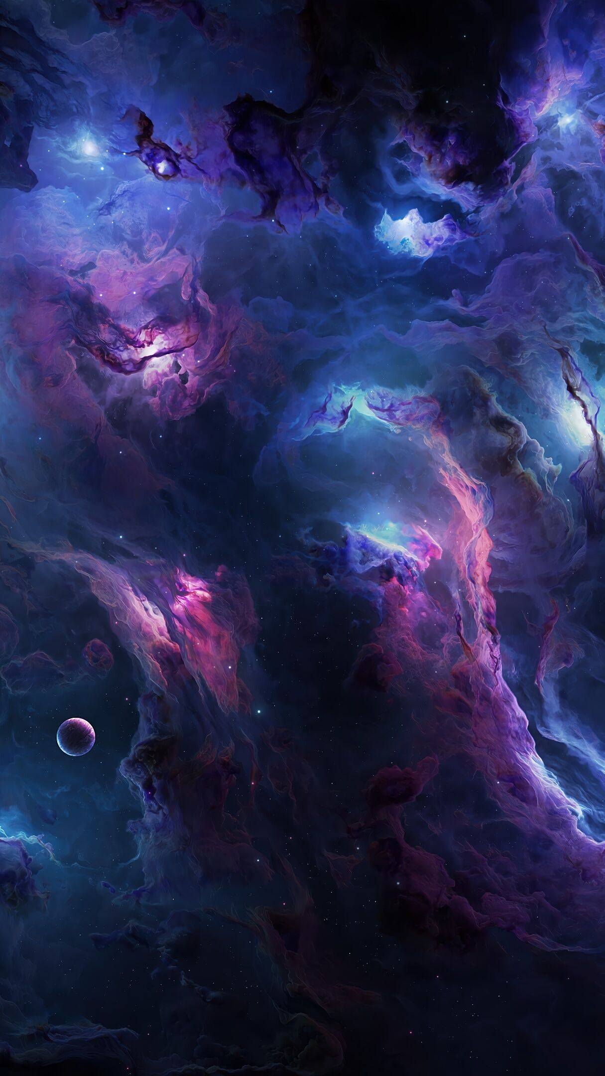 Cosmic Nebula Dreamscape in Deep Space Atmosphere - backiee