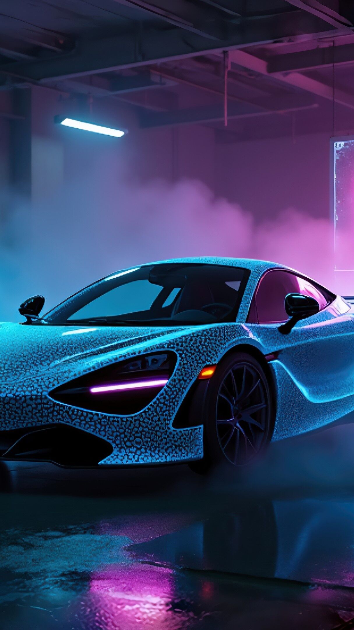 Neon Dreamscape McLaren 720S in 4K - backiee