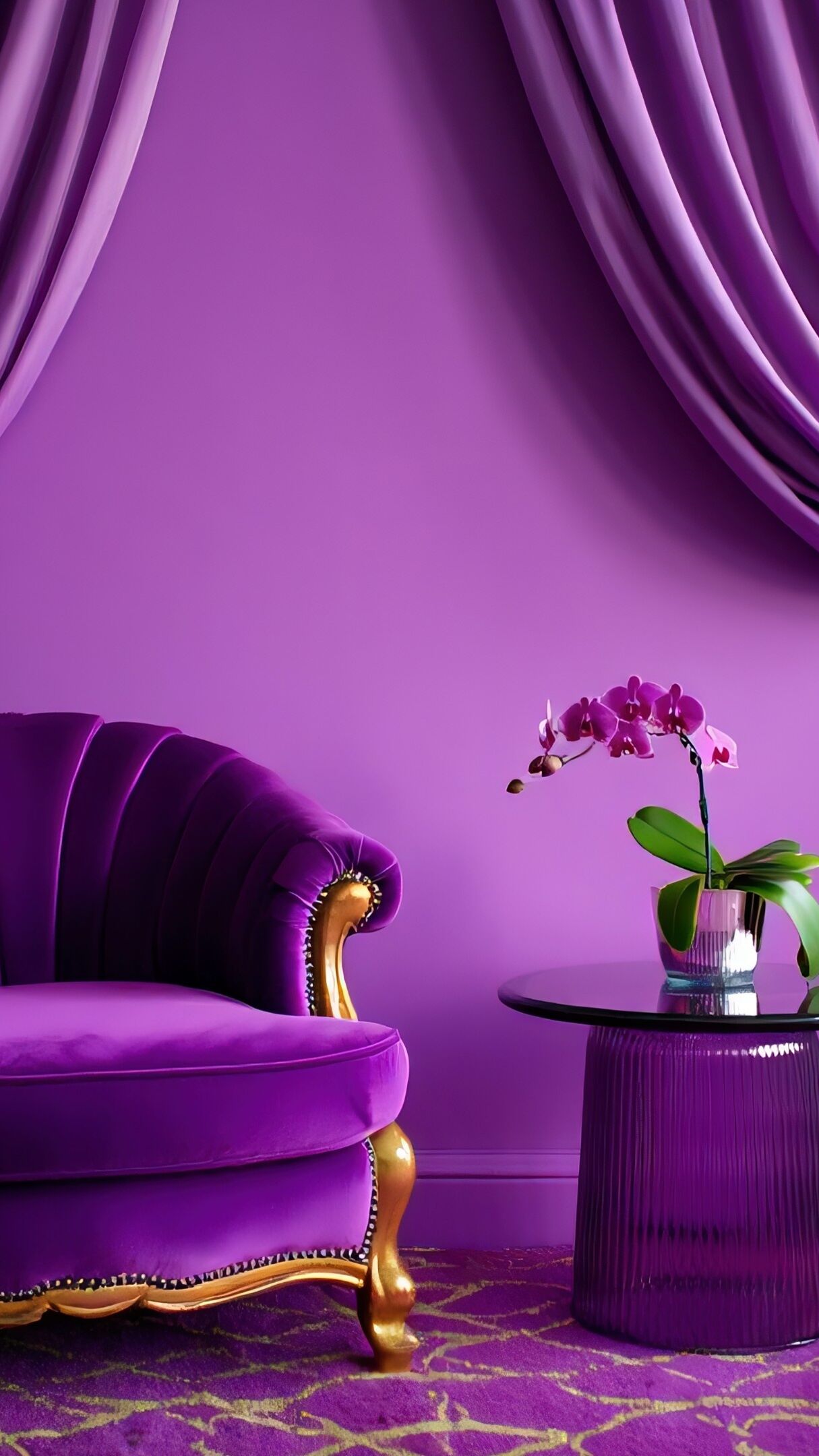 Purple Elegance in Interior Design - backiee