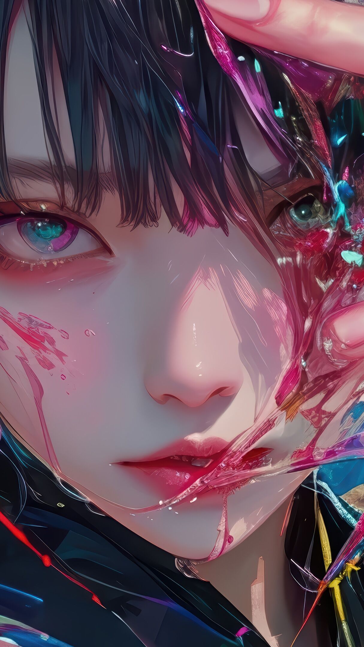 Vibrant Anime Portrait with Stunning Colors and Expressions - backiee