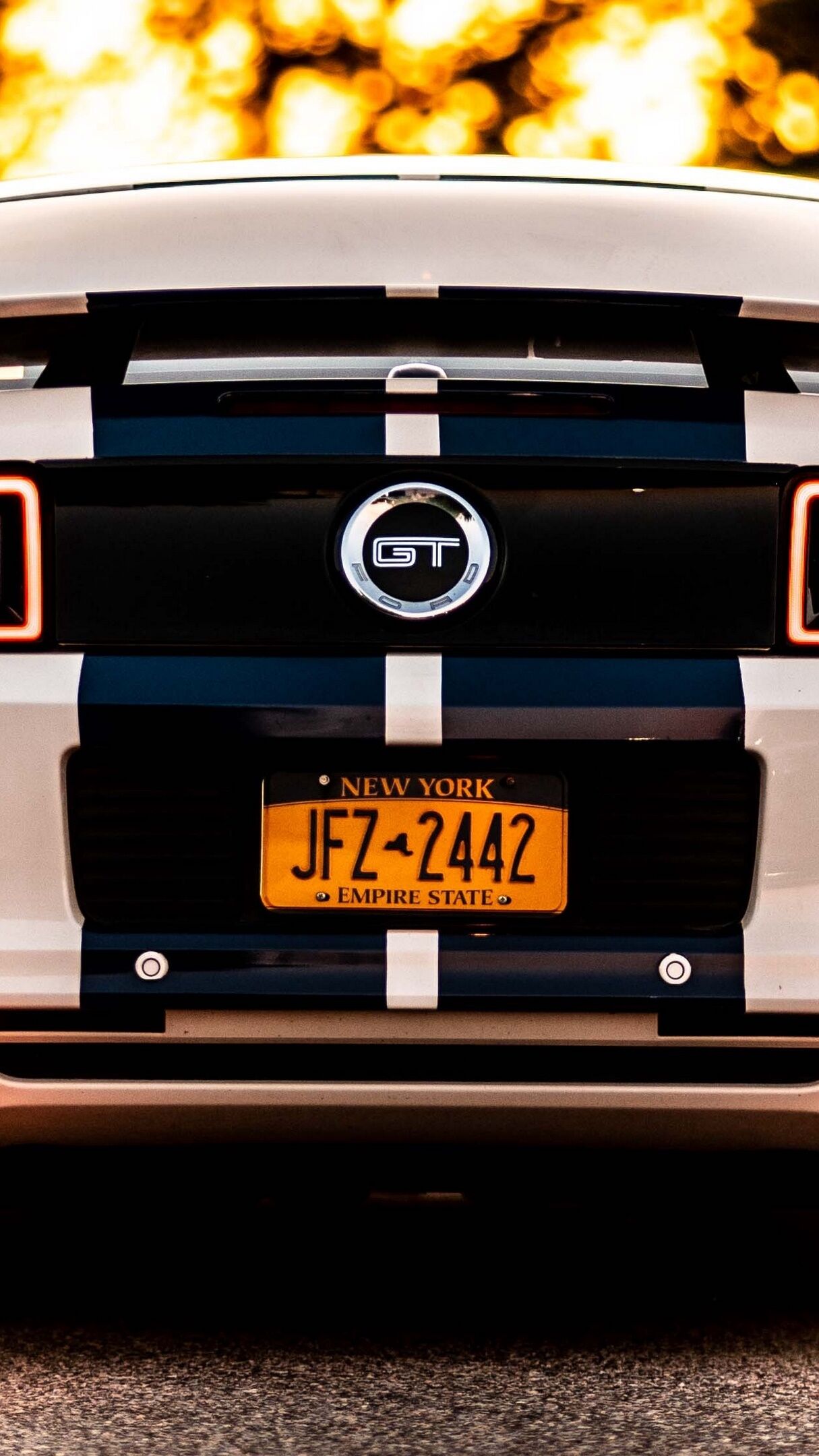 Flame Breathing Ford Mustang GT Rear View in Crisp 4K - backiee