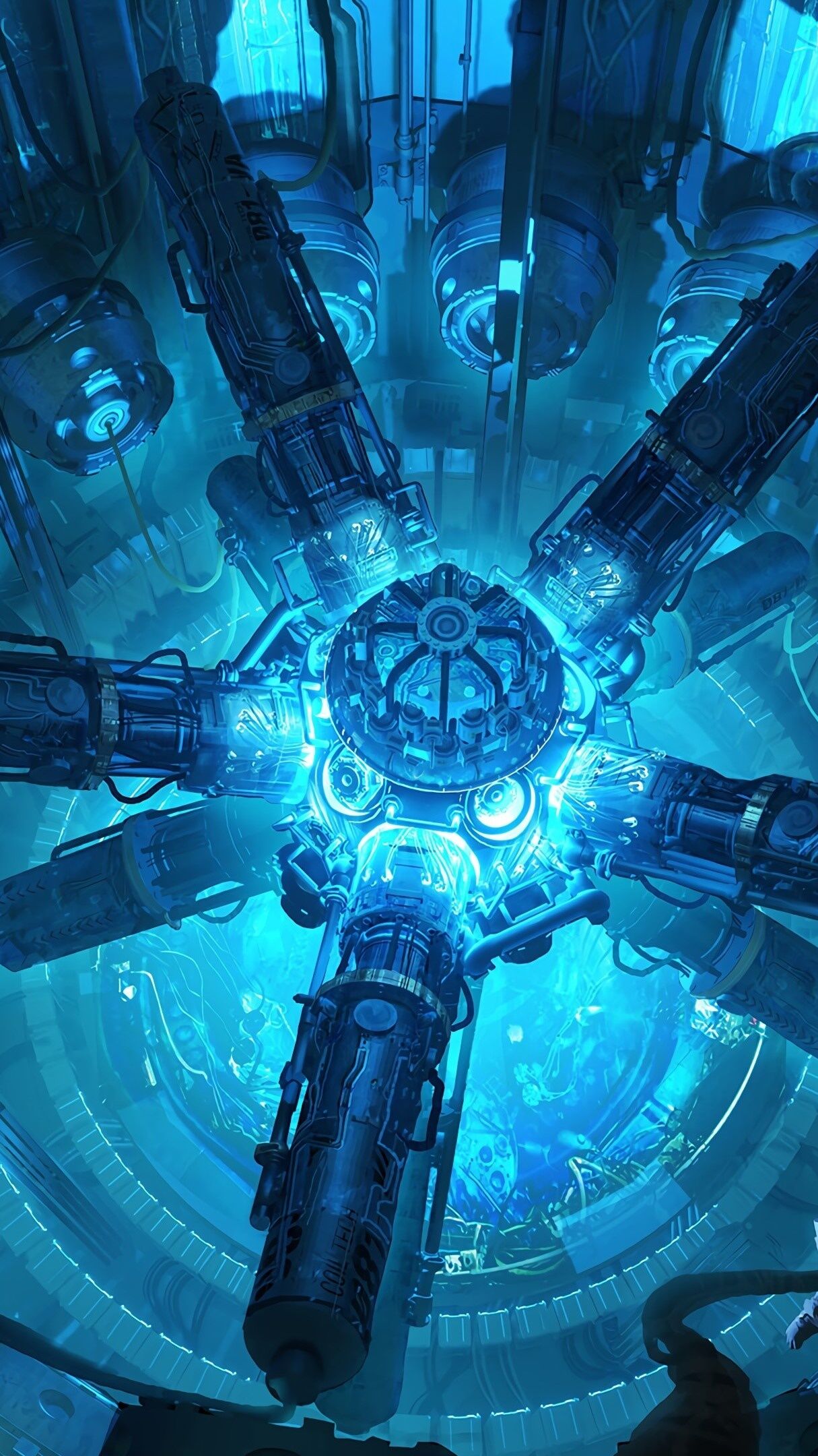 Blue Nexus Starship Reactor Chamber in Deep Space 4K - backiee