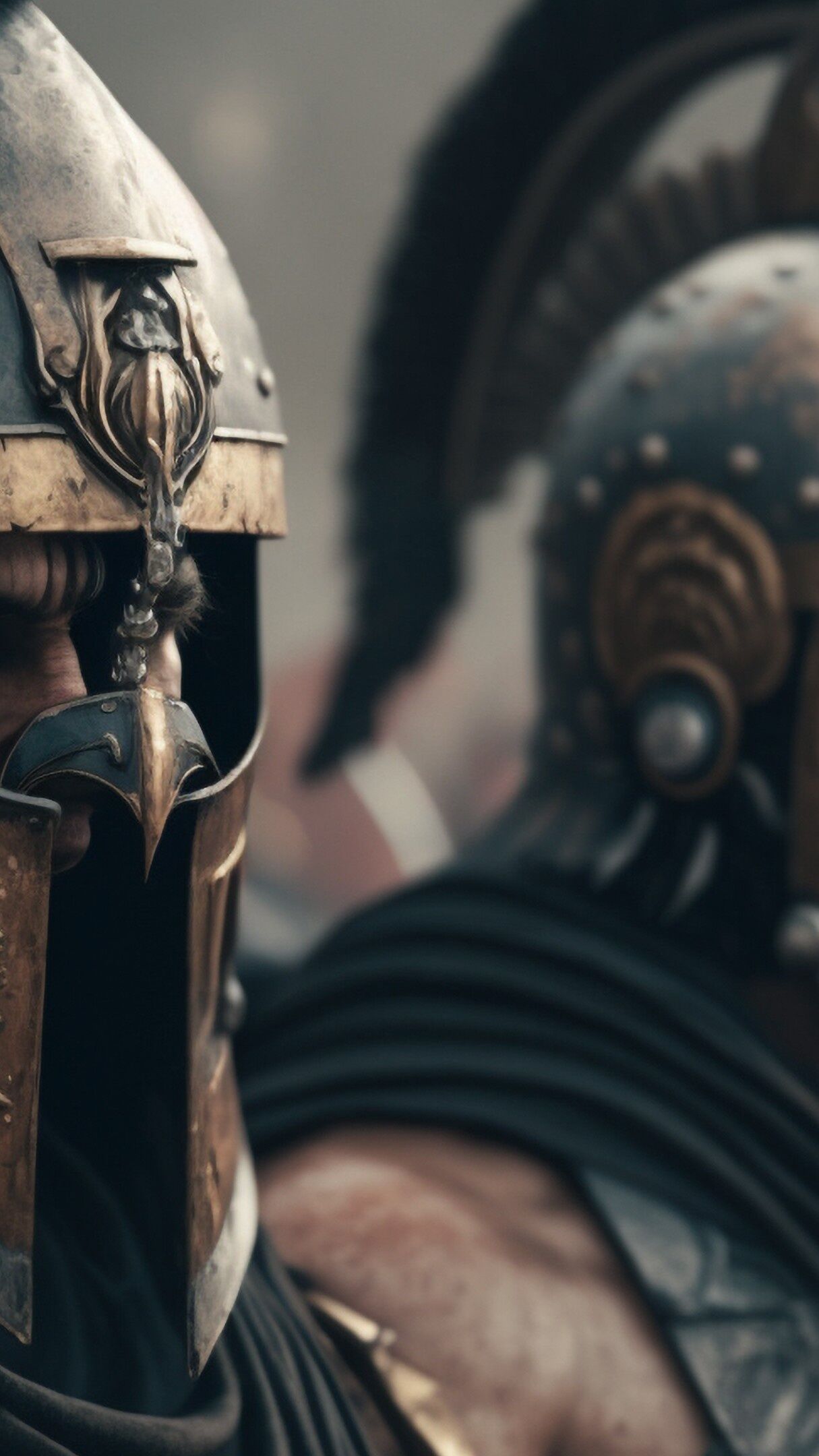 Bronze Helmed Knights in Misty Battle Formation 4K Fantasy Wallpaper ...