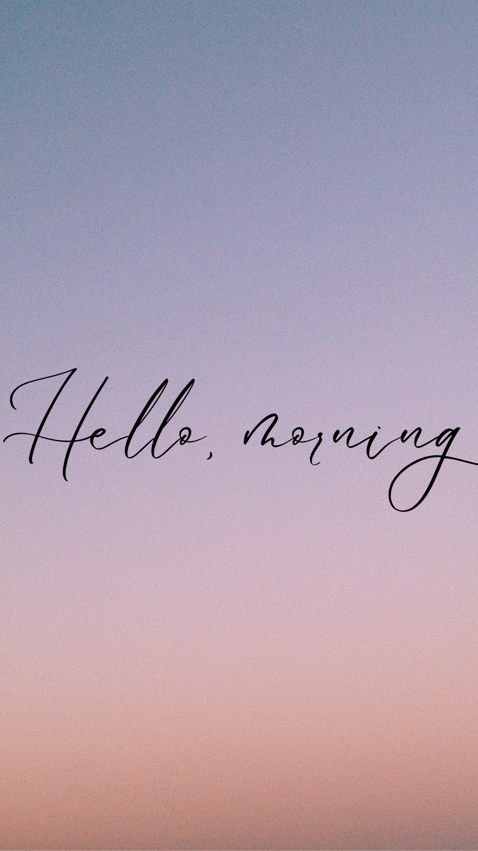 Hello Morning Text With Beautiful Clouds - backiee
