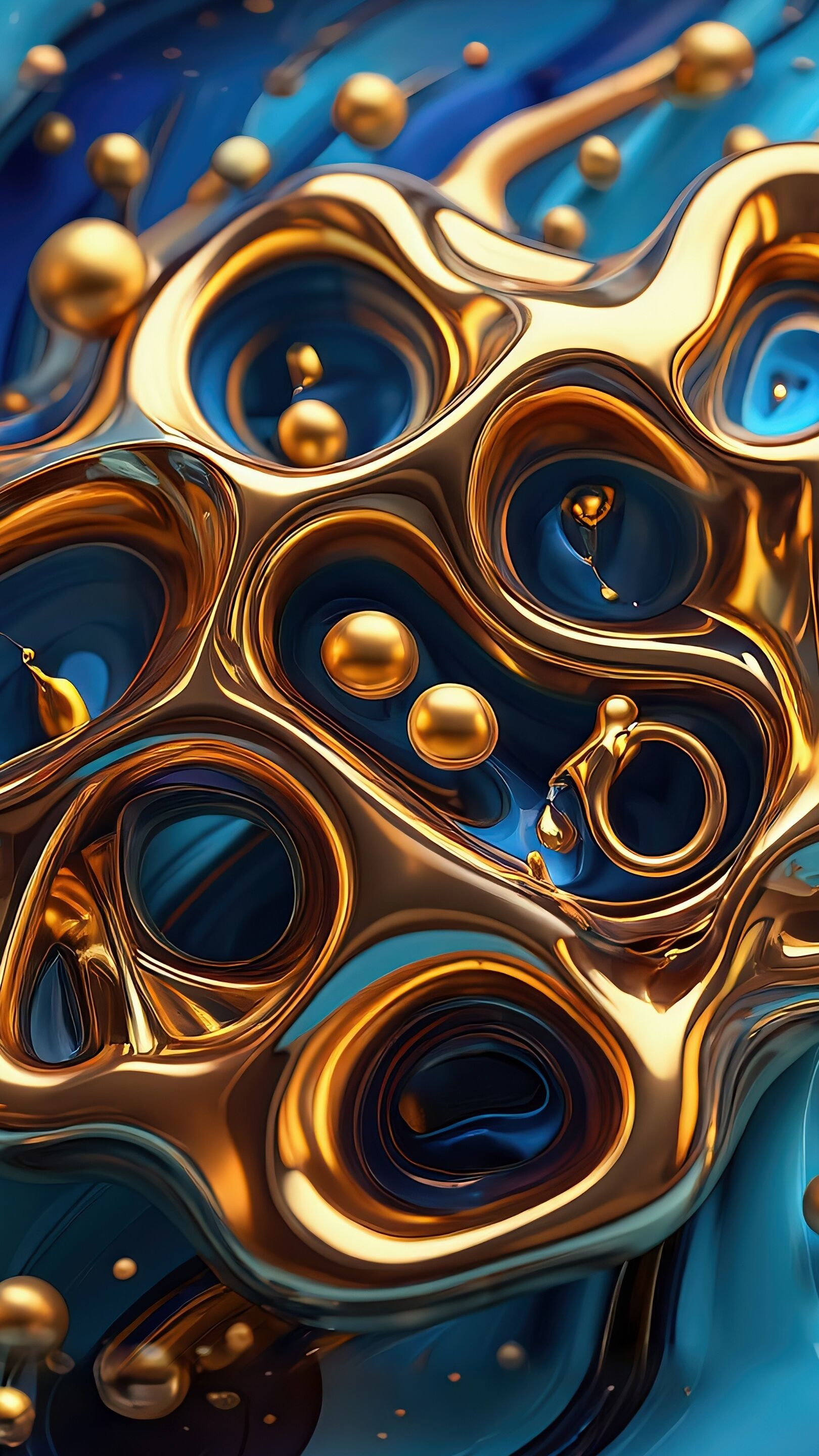 Golden Labyrinth in Fluid Harmony - backiee