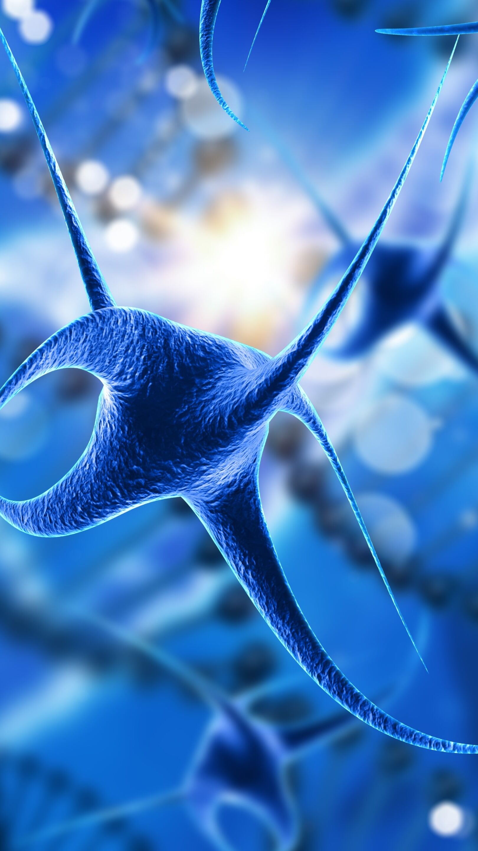 Abstract Microcosmic World in Blue Hues - backiee