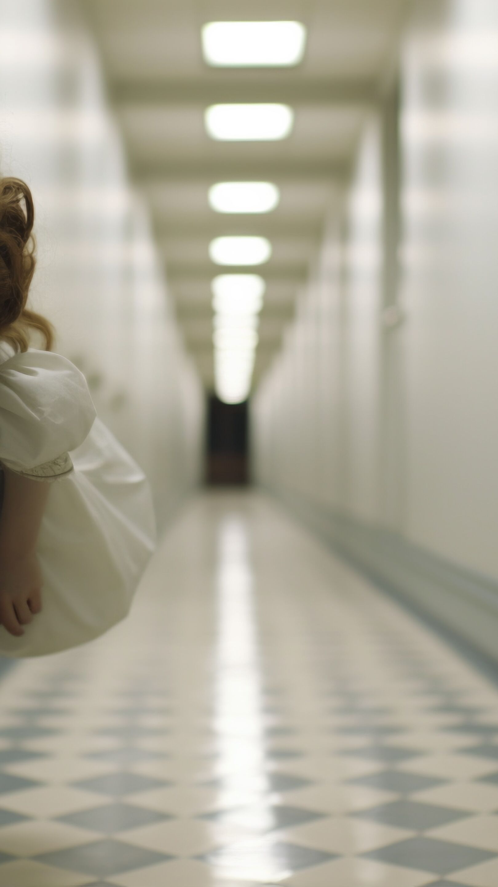 Creepy Doll in Haunting Hallway - backiee