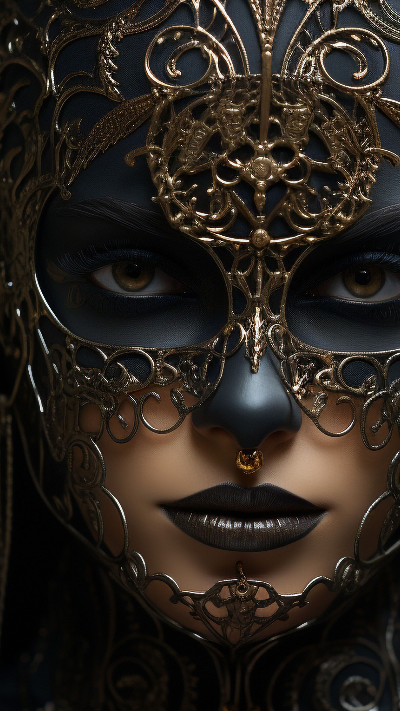 Masquerade Enigma in Gilded Glamour - backiee