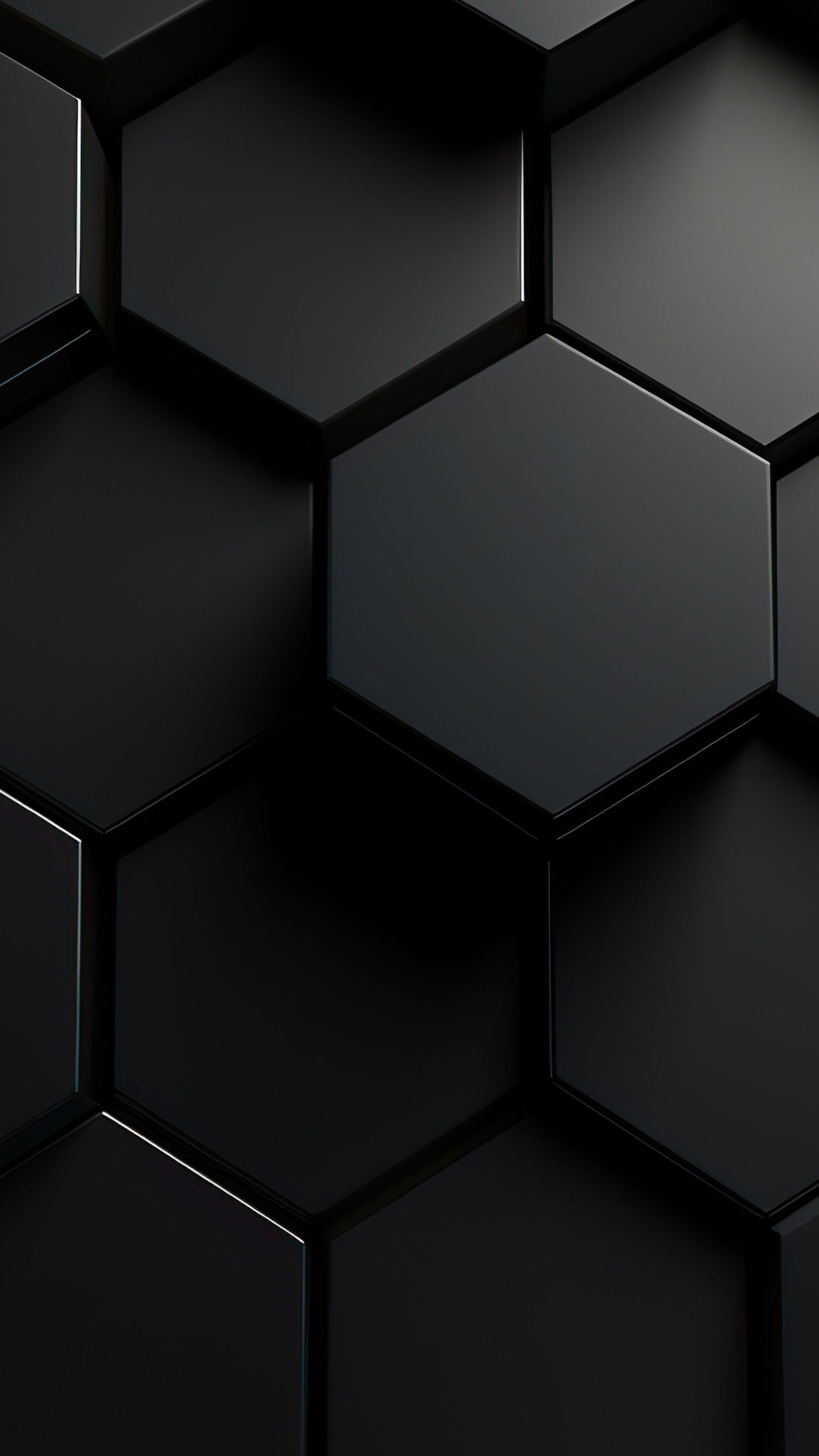 Hexagonal Harmony in Monochrome Dimensions - backiee