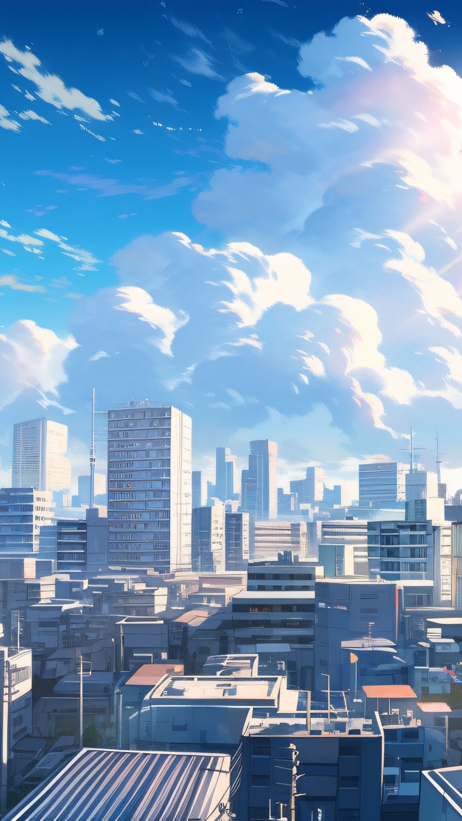 Anime City Dreamscape in Daylight - backiee