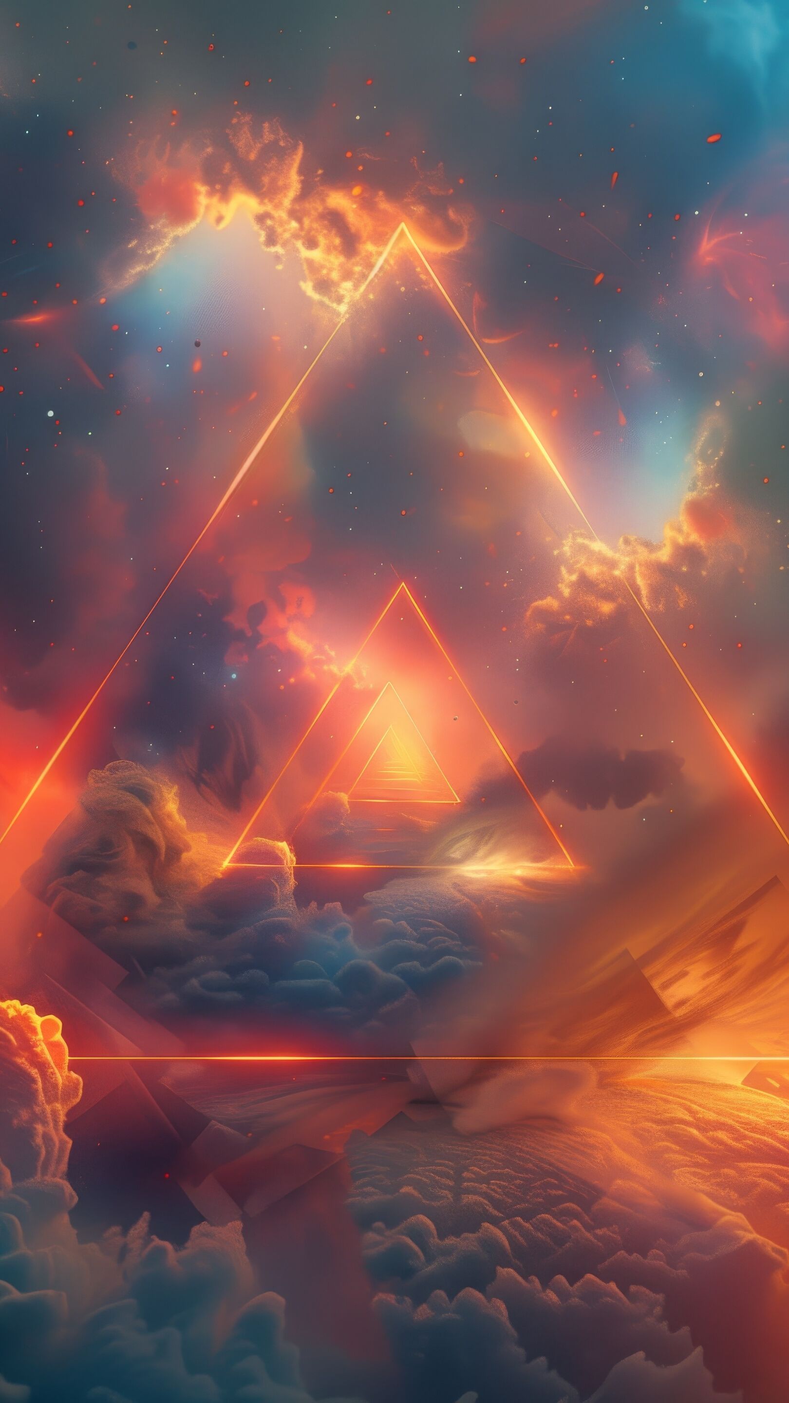 Mesmerizing Cosmic Triangle - backiee