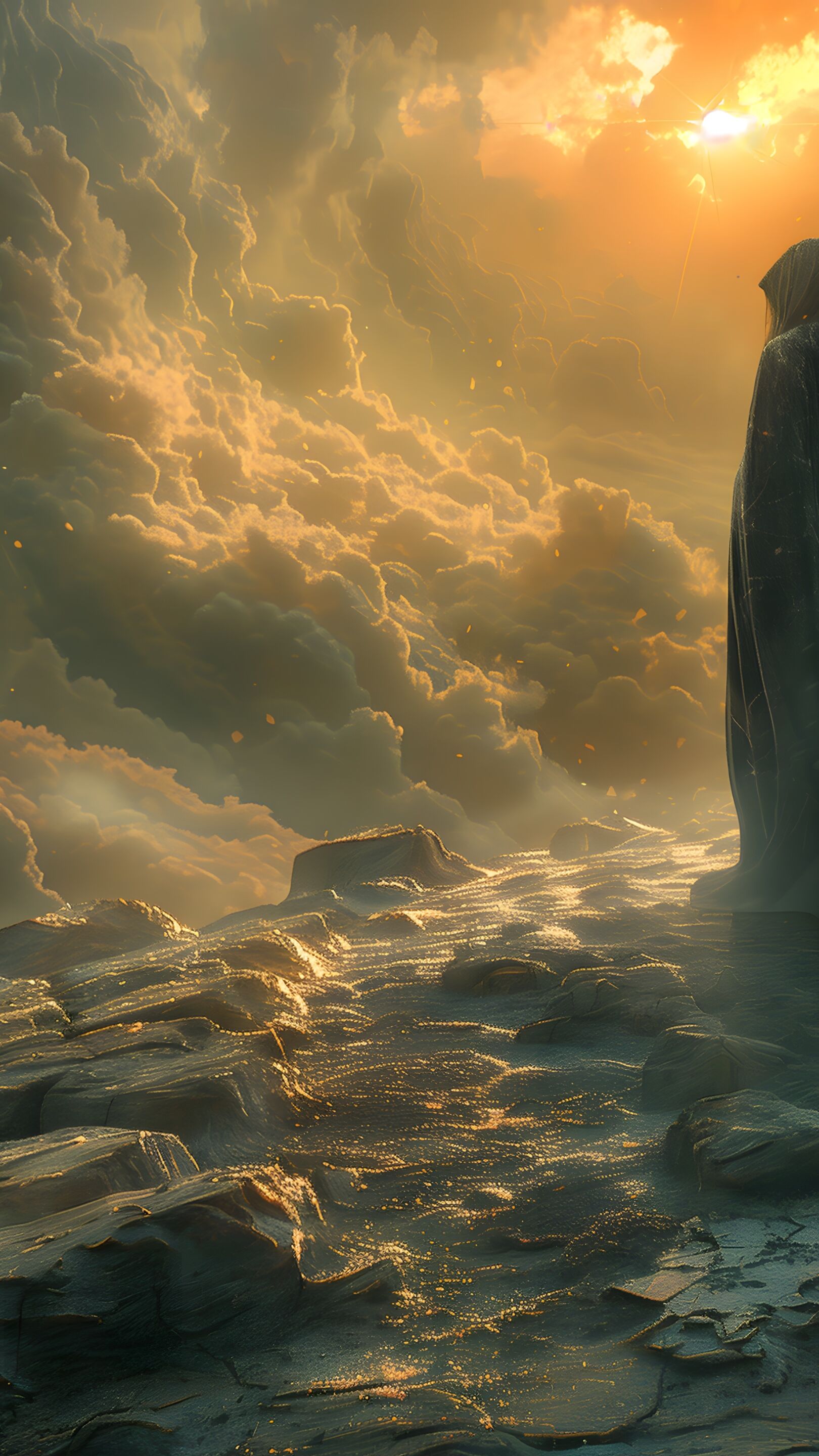 Epic Showdown in a Stormy Magical World - backiee