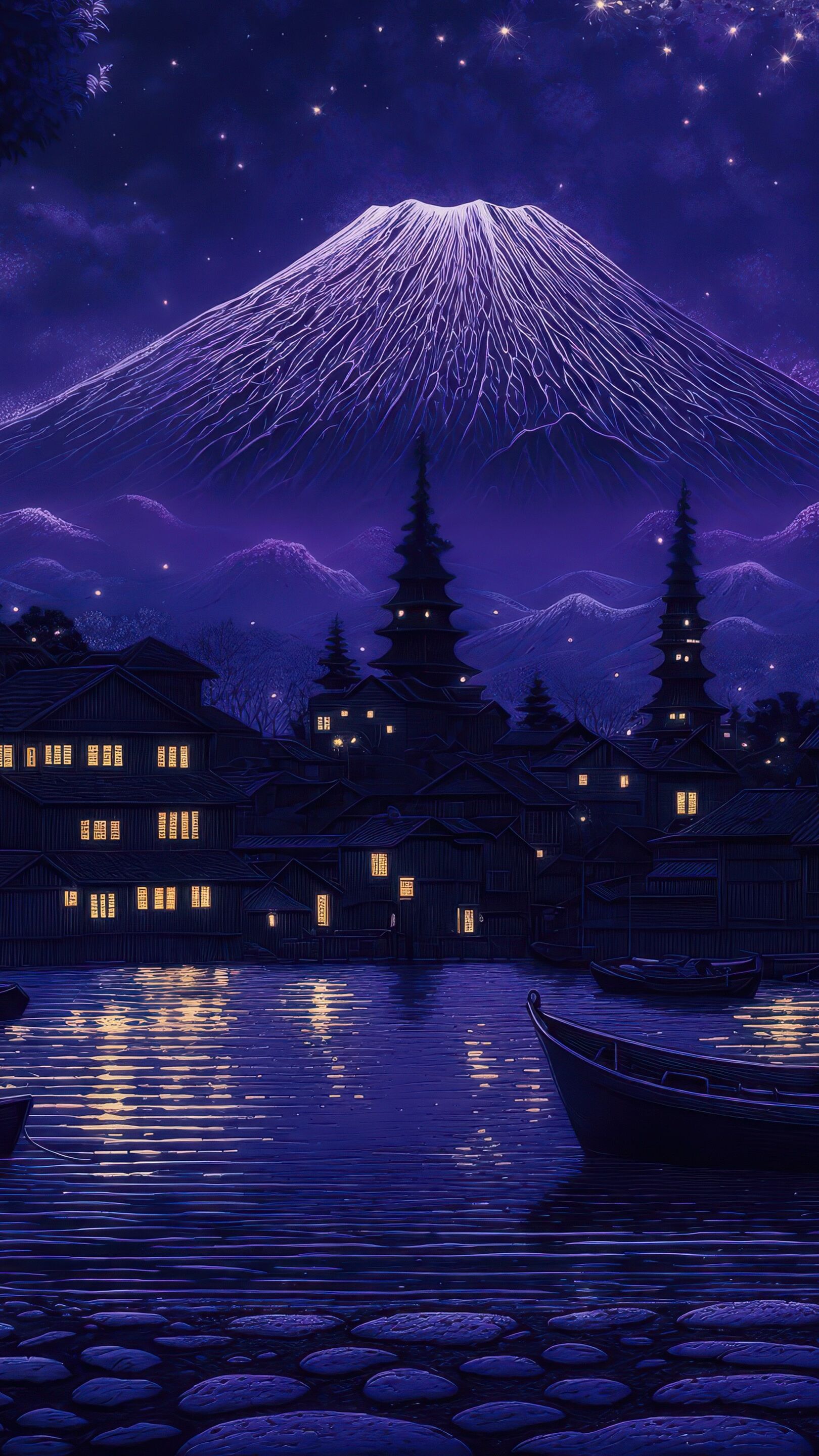 Enchanted Night at Mount Fuji - backiee