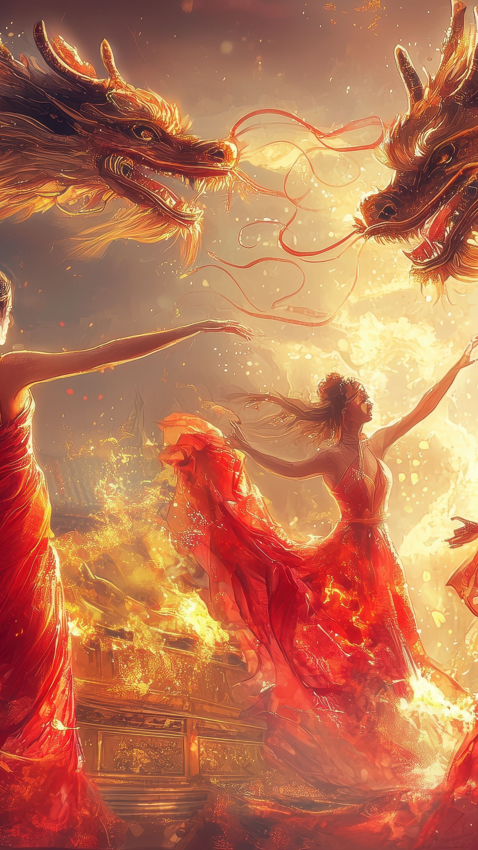 Fiery Dance of the Dragons - backiee