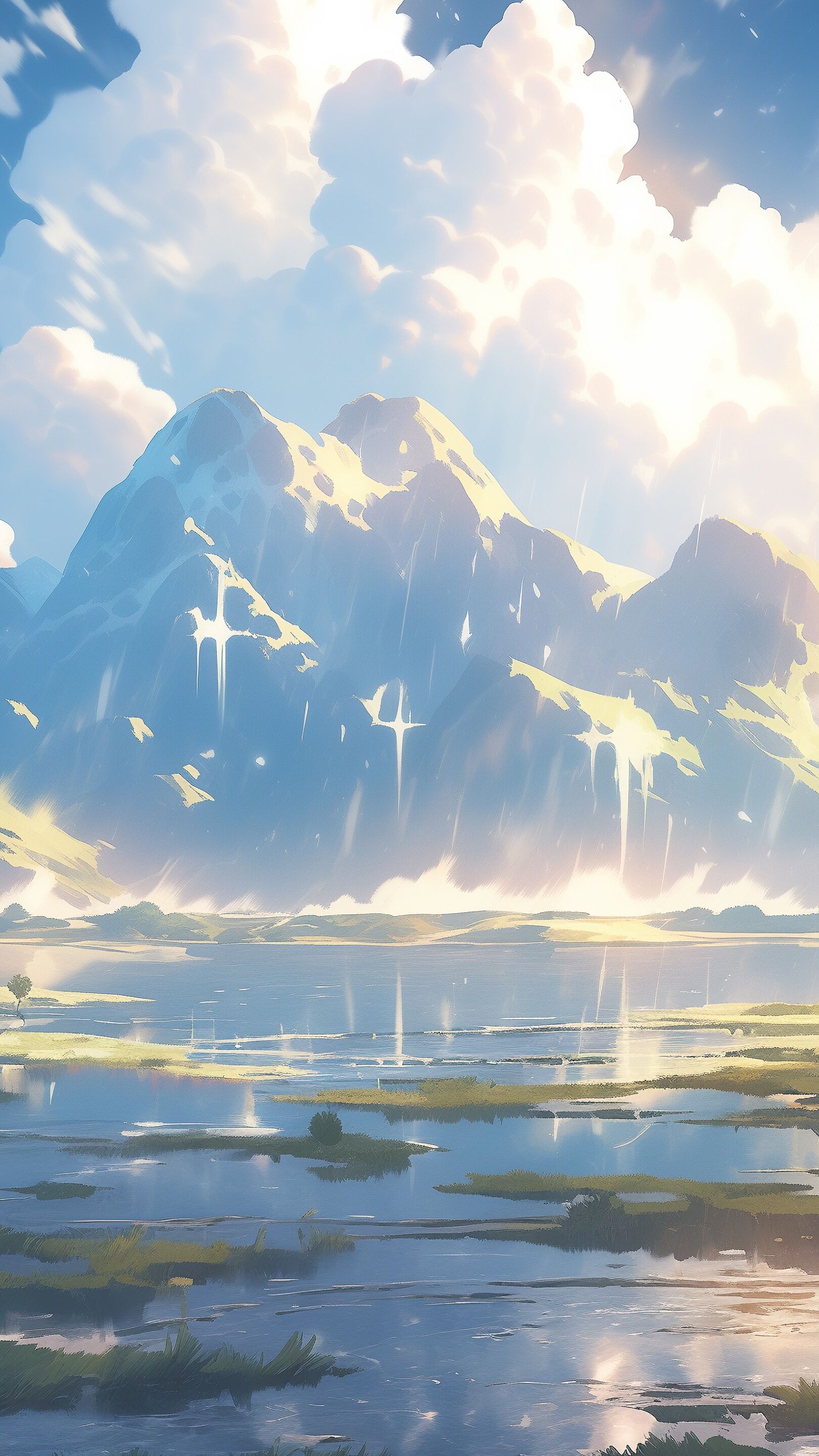 Majestic Mountain Reflections in Tranquil Waters - backiee