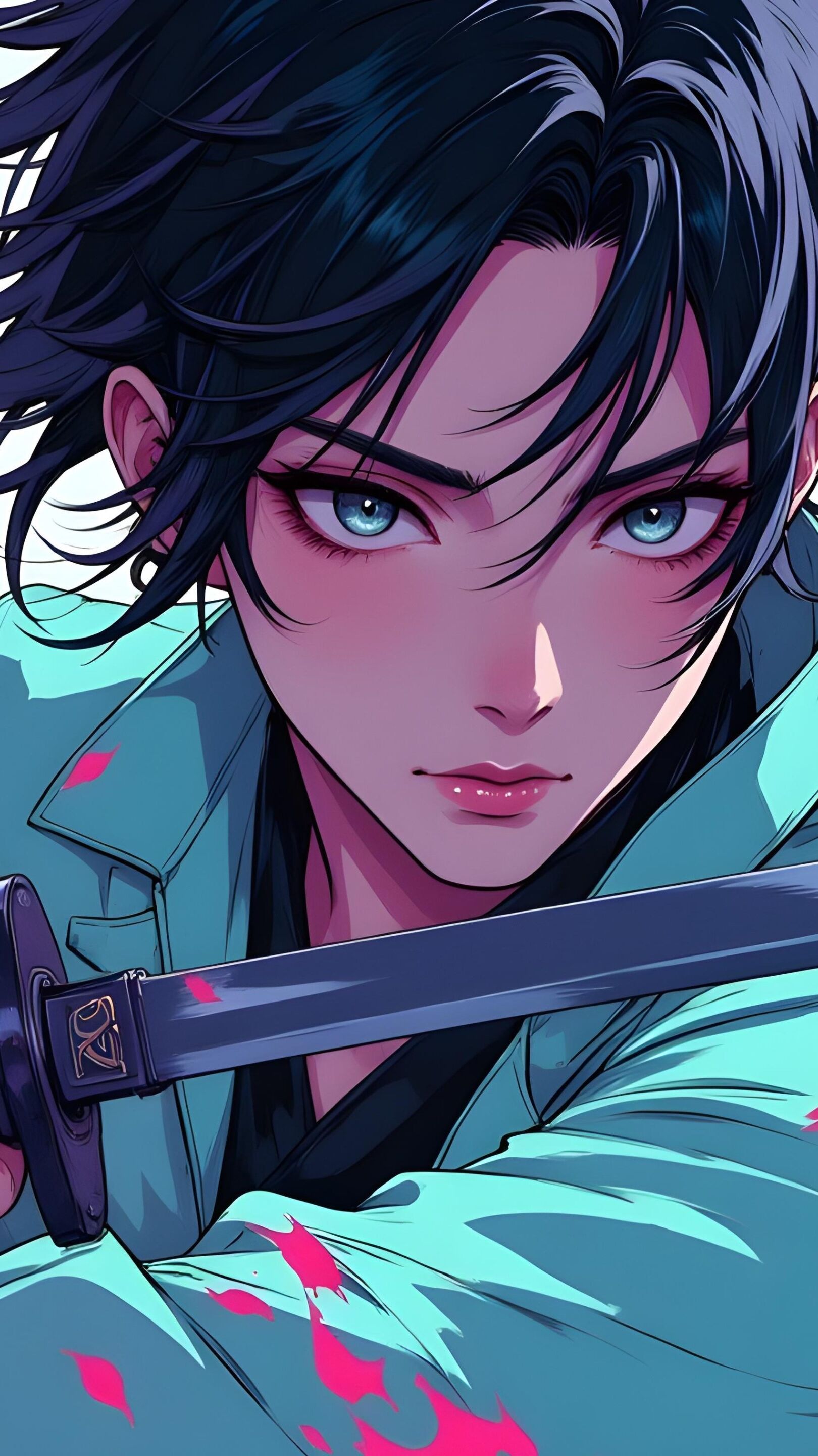 Petal Storm Katana Samurai Girl Anime Wallpaper in 5K - backiee