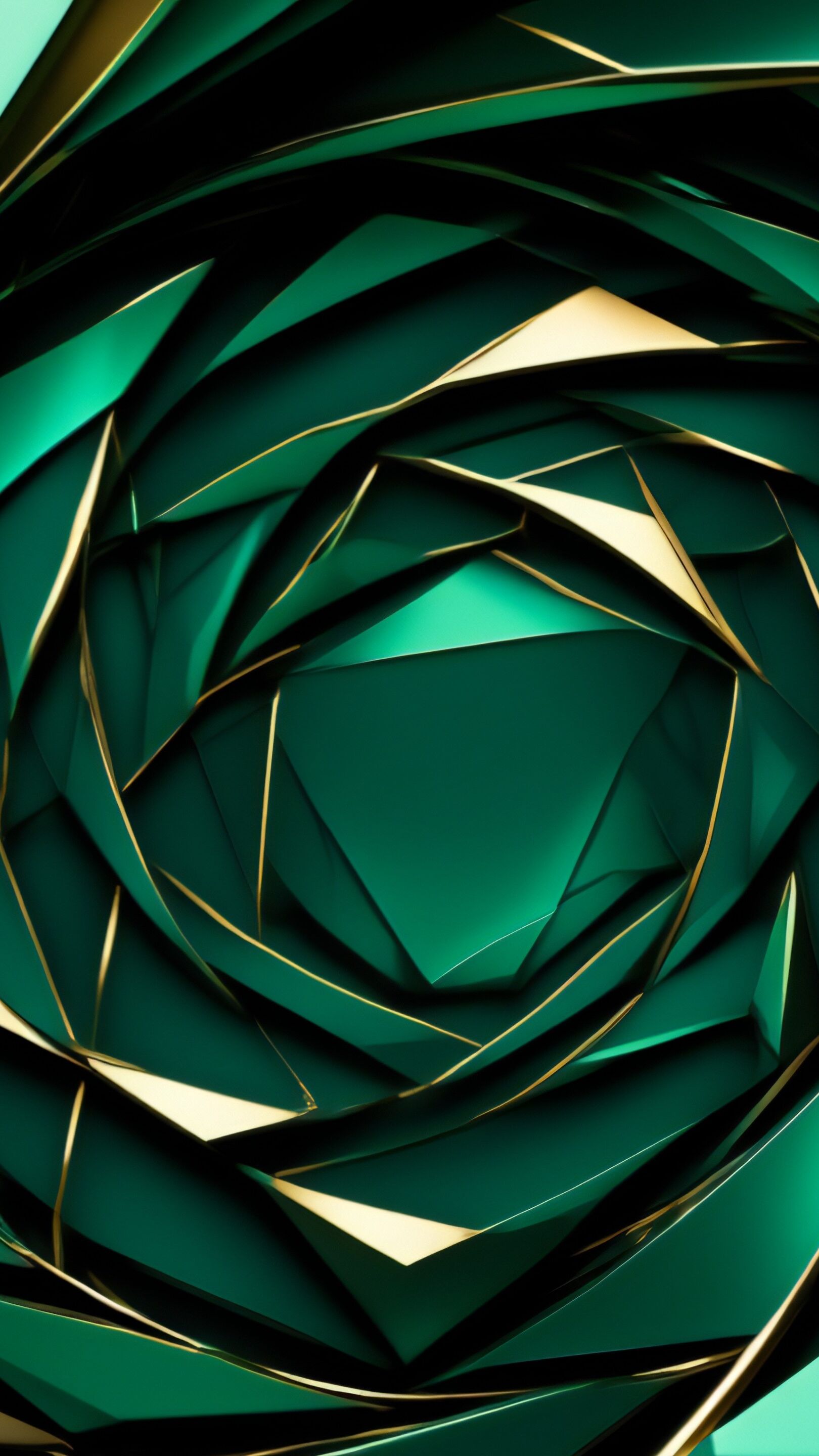 Crystal Green Facets - backiee