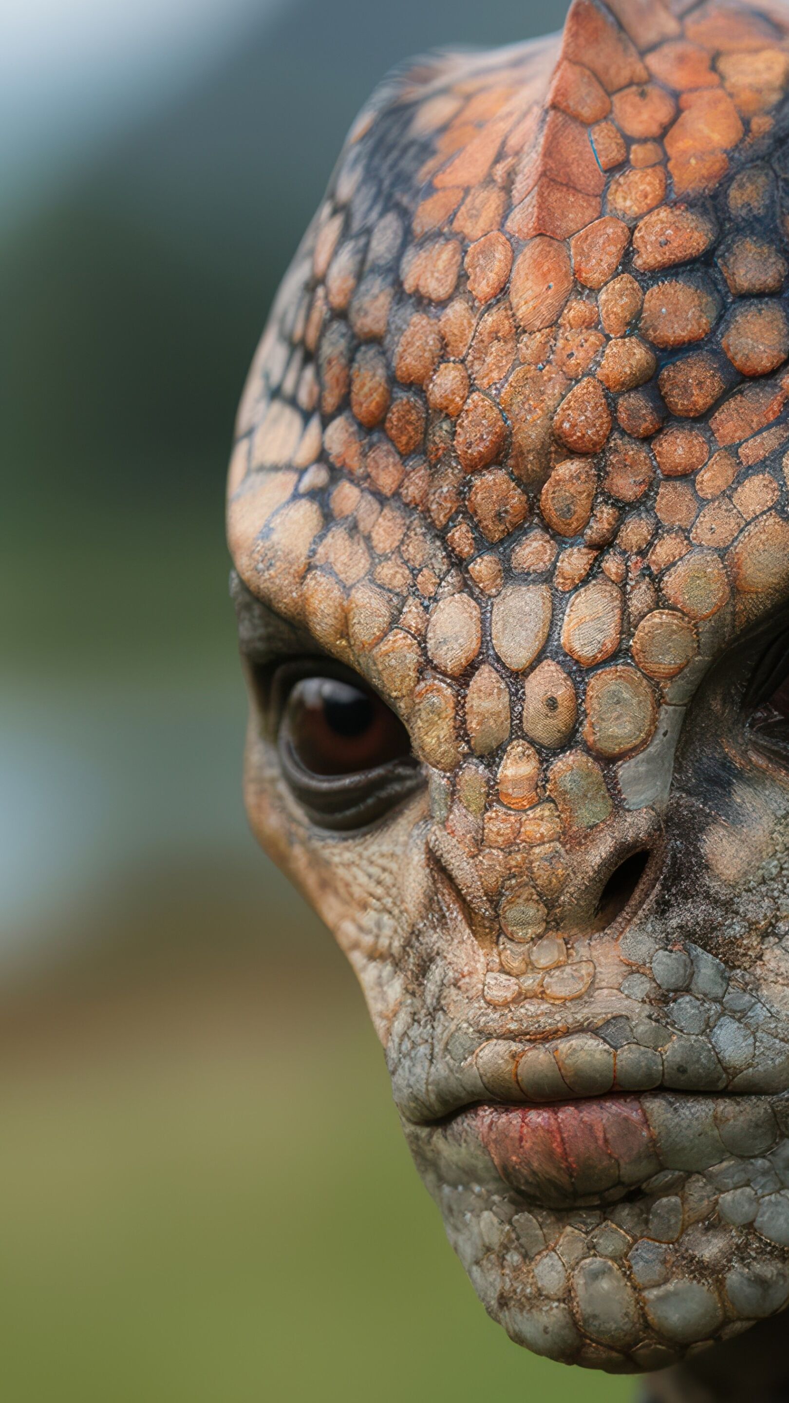 Alien Sentinel Portrait in Soft Earthlight - backiee