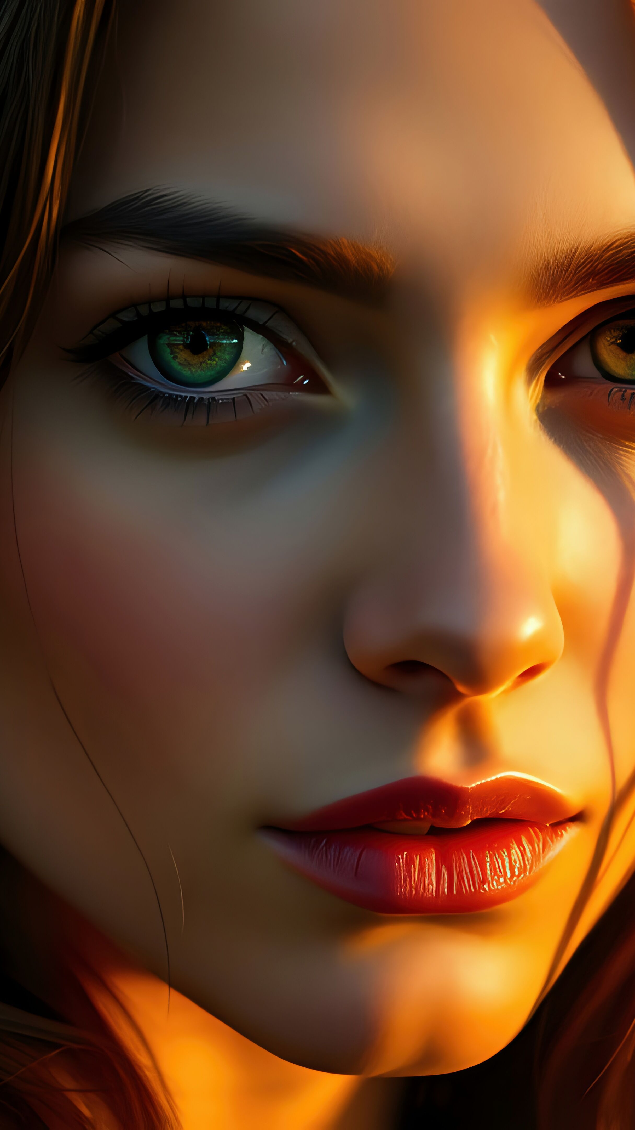 Pretty Face in Golden Light - backiee