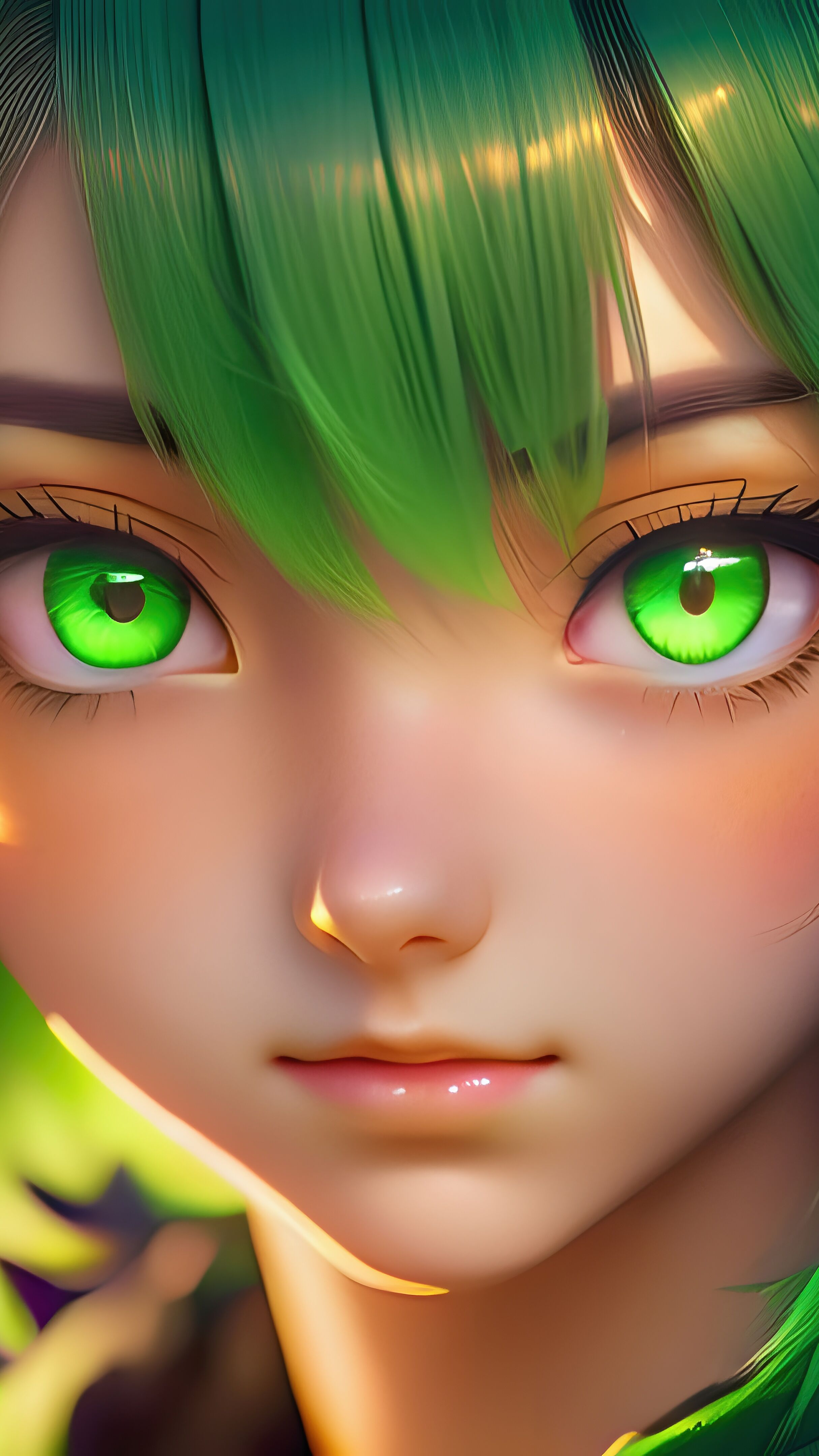 Neon Green Eyes - backiee