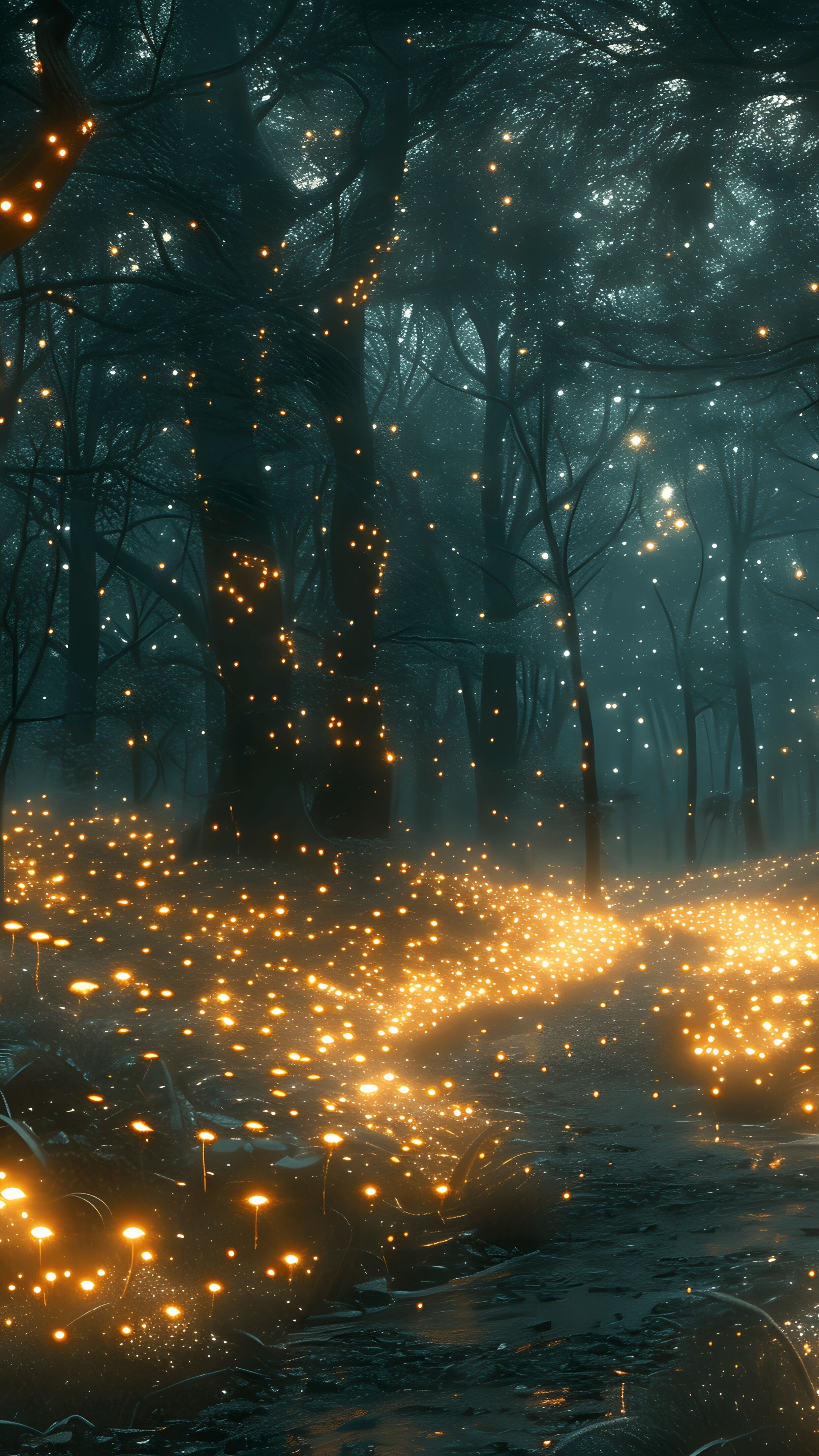 Enchanted Forest Glow in 8K Fantasy Art - backiee