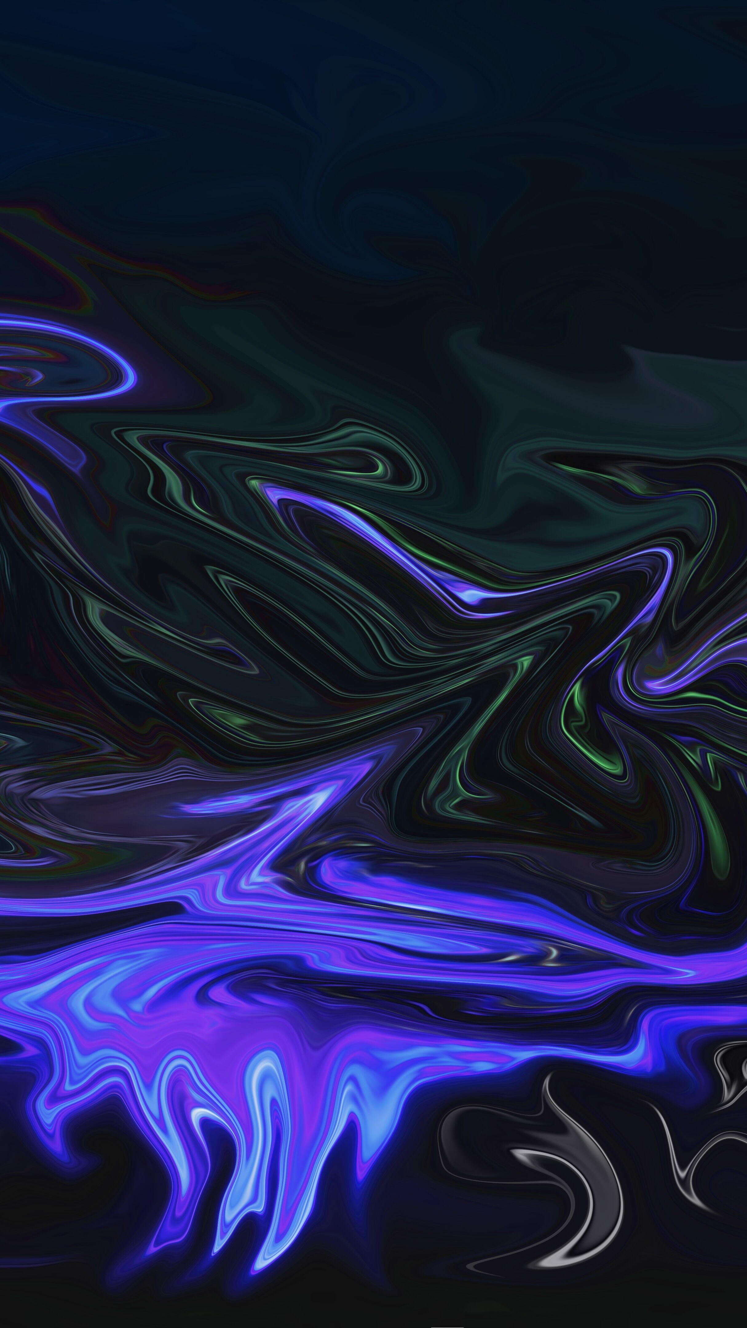 Neon Violet Liquid Drift on Dark Futuristic Gradient - backiee