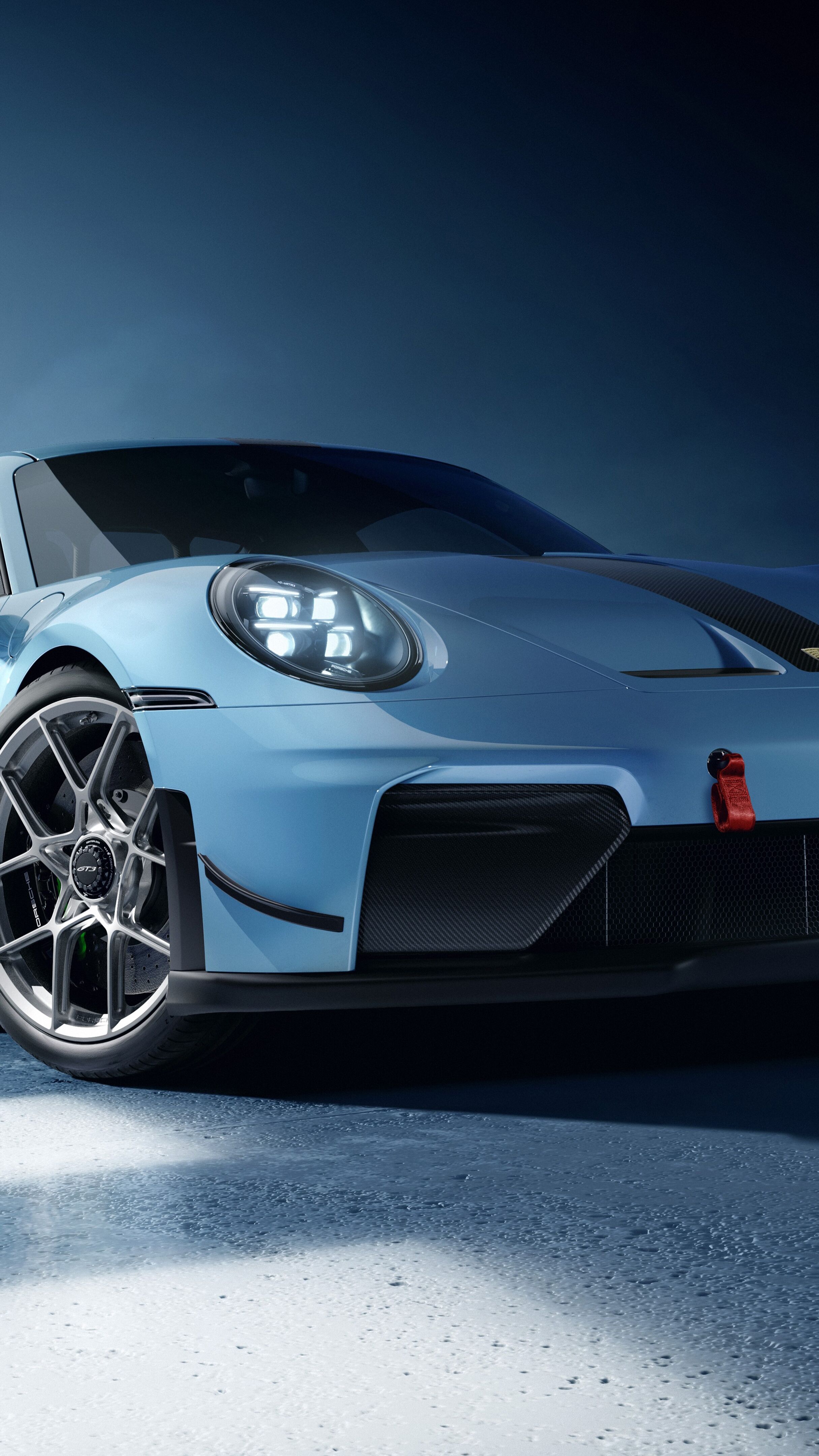 Ice Blue Porsche 911 Dreamcar in Ultra Detailed 8K - backiee
