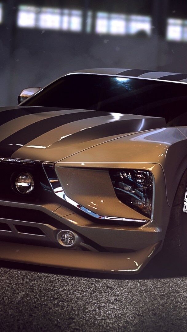 Futuristic Muscle Car Design in Spotlight - backiee