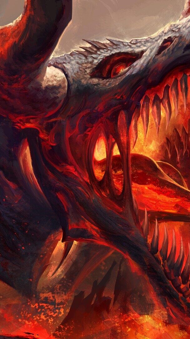 Majestic Dragon of Fiery Mythology - backiee