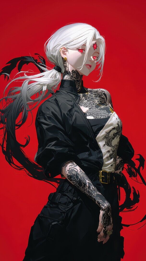 Tattooed Enigma on Fiery Red - backiee
