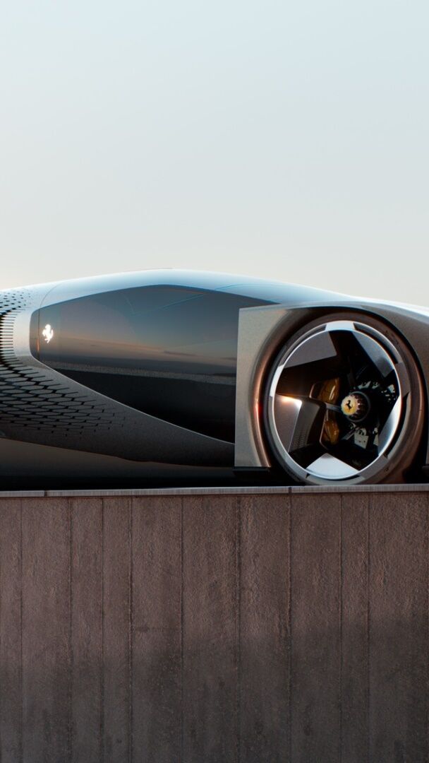 Futuristic Elegance Ferrari F76 Concept Car - backiee