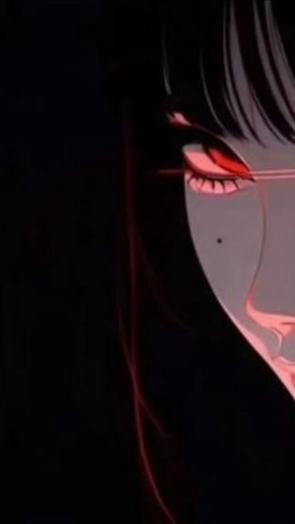 Crimson Gaze in the Dark Anime Girl Wallpaper - backiee