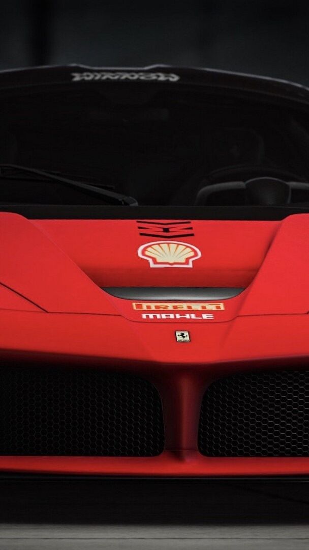 Front View Ferrari LaFerrari Hypercar in Dramatic Studio Lighting - backiee