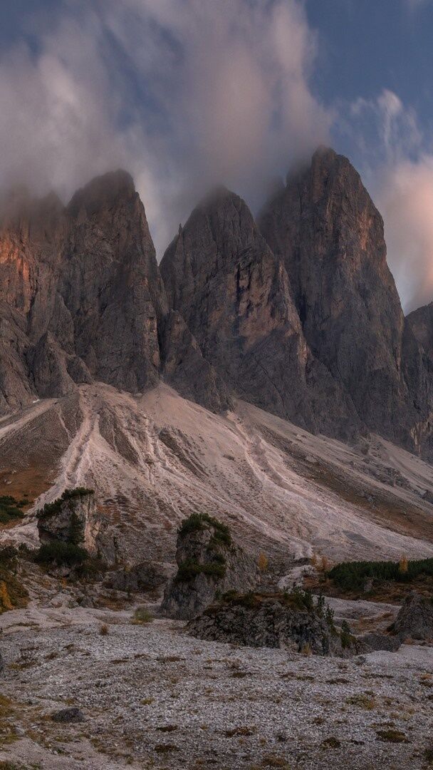 Majestic Tre Cime di Lavaredo Peaks Above Autumn Dolomite Valley - backiee