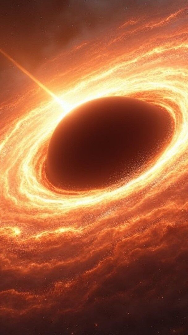 Supermassive Black Hole Haloed by a Fiery Accretion Storm - backiee