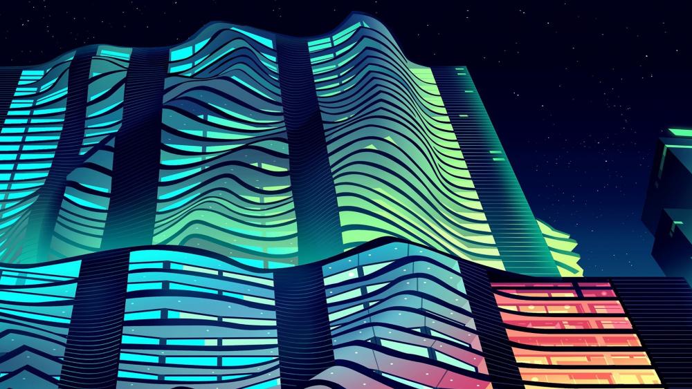 Wavy facade wallpaper - backiee
