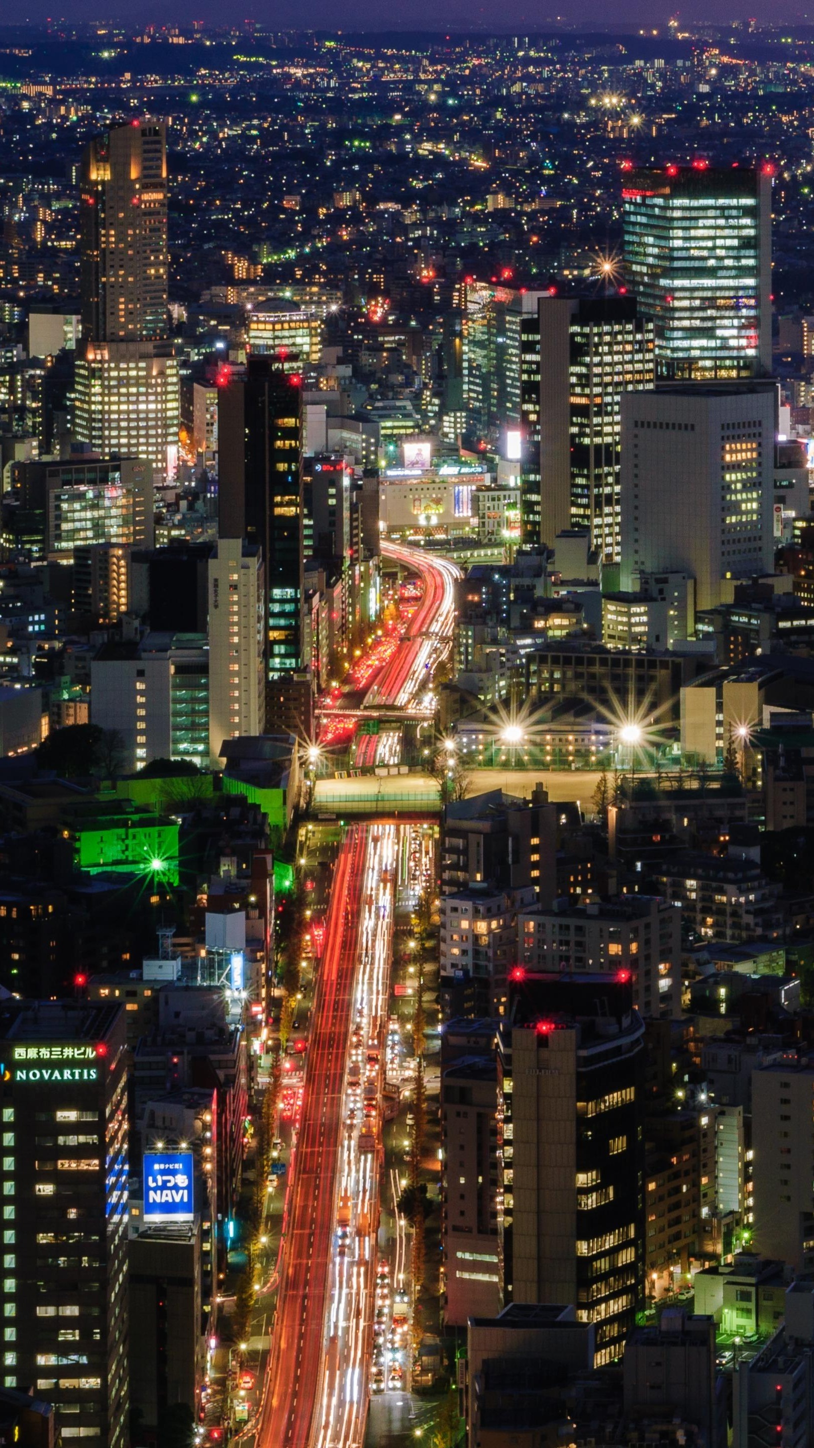 Tokyo Nighttime Cityscape - backiee
