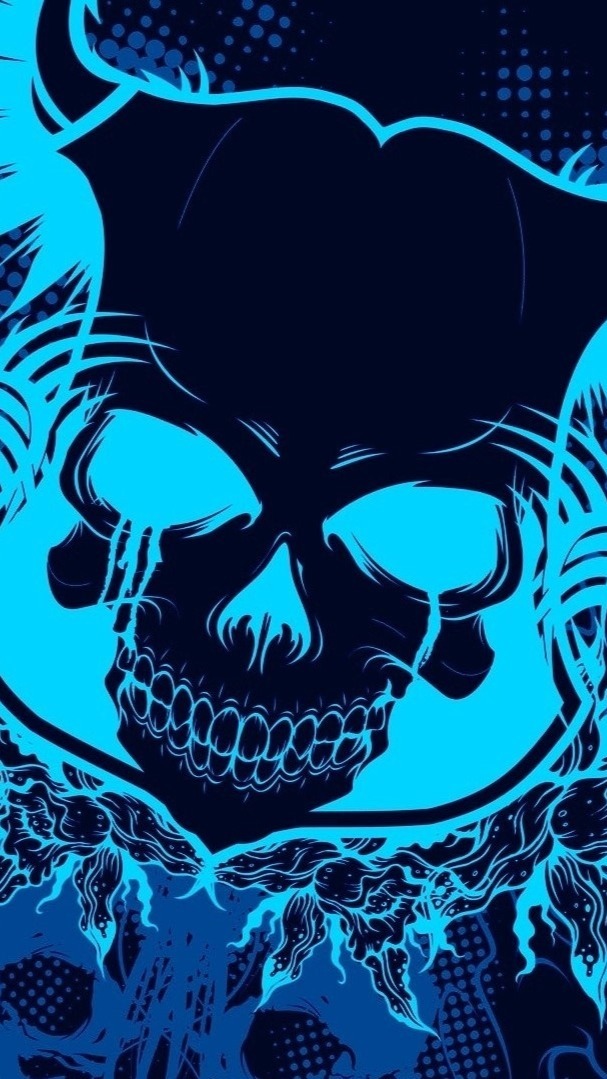 Blue Skull wallpaper - backiee Blue Skull wallpaper - backiee